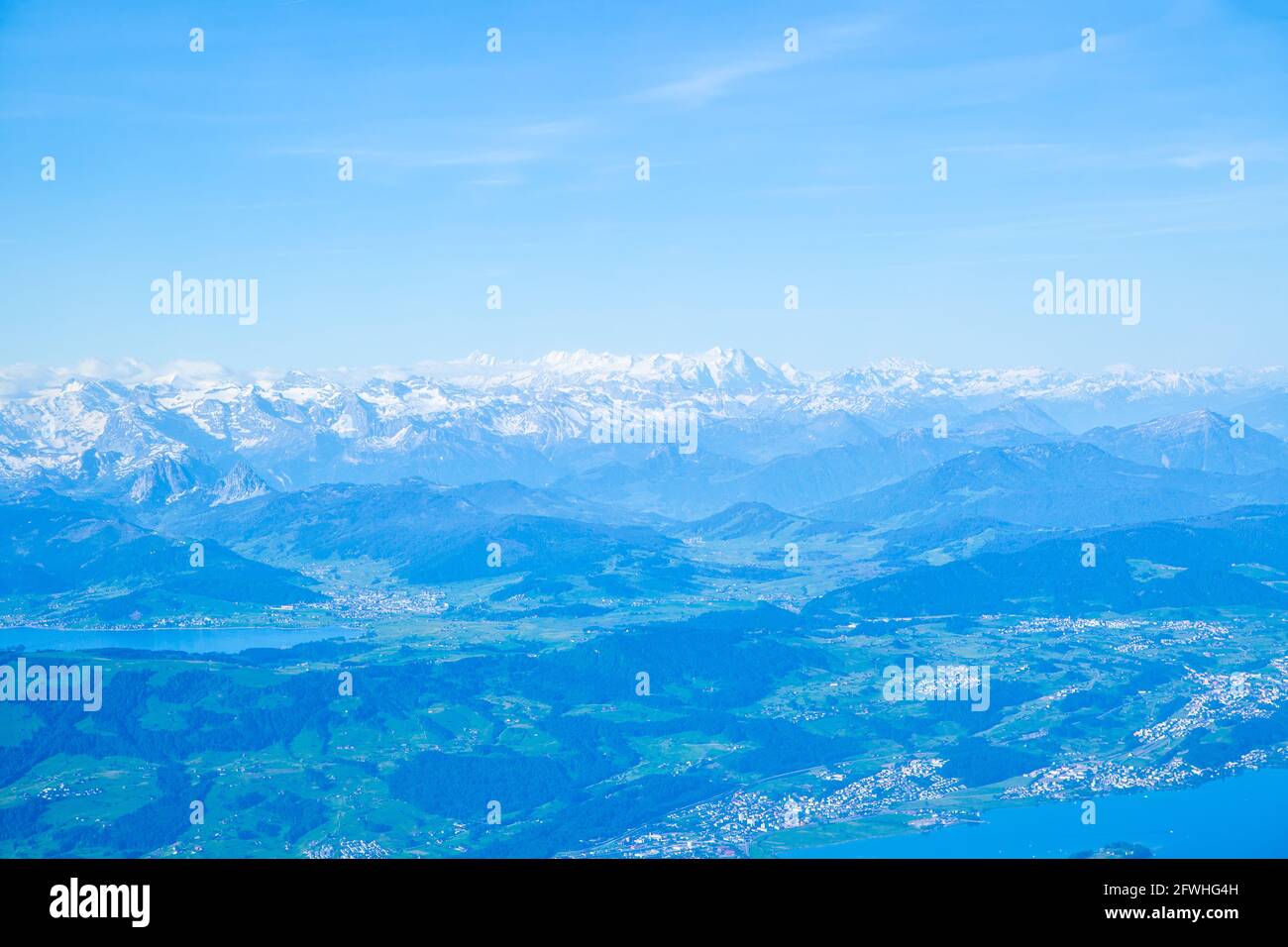 Swiss Alps in Switzerland. Aerial panoramic view Stock Photo - Alamy