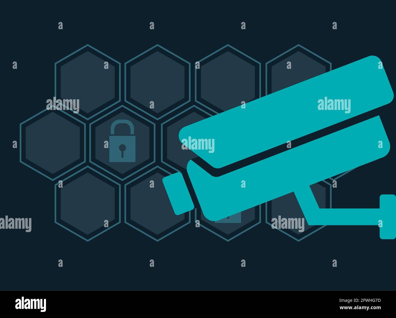 cctv camera and padlock Stock Vector Image & Art - Alamy