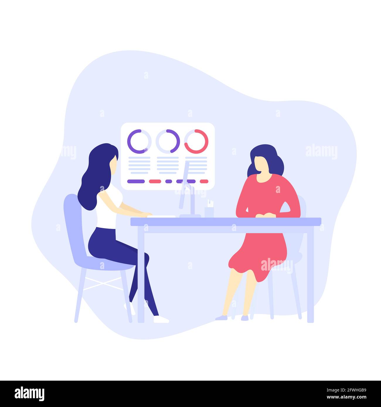 financial advisor or business analyst vector art Stock Vector Image ...