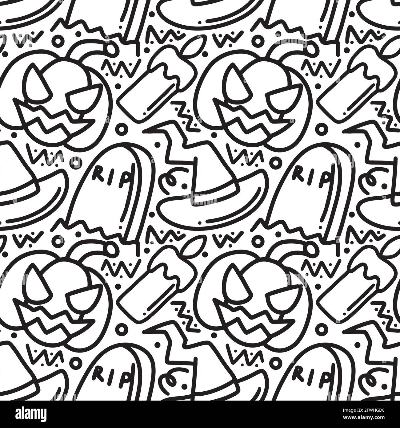 drawing of hand drawn halloween Stock Vector Image & Art - Alamy