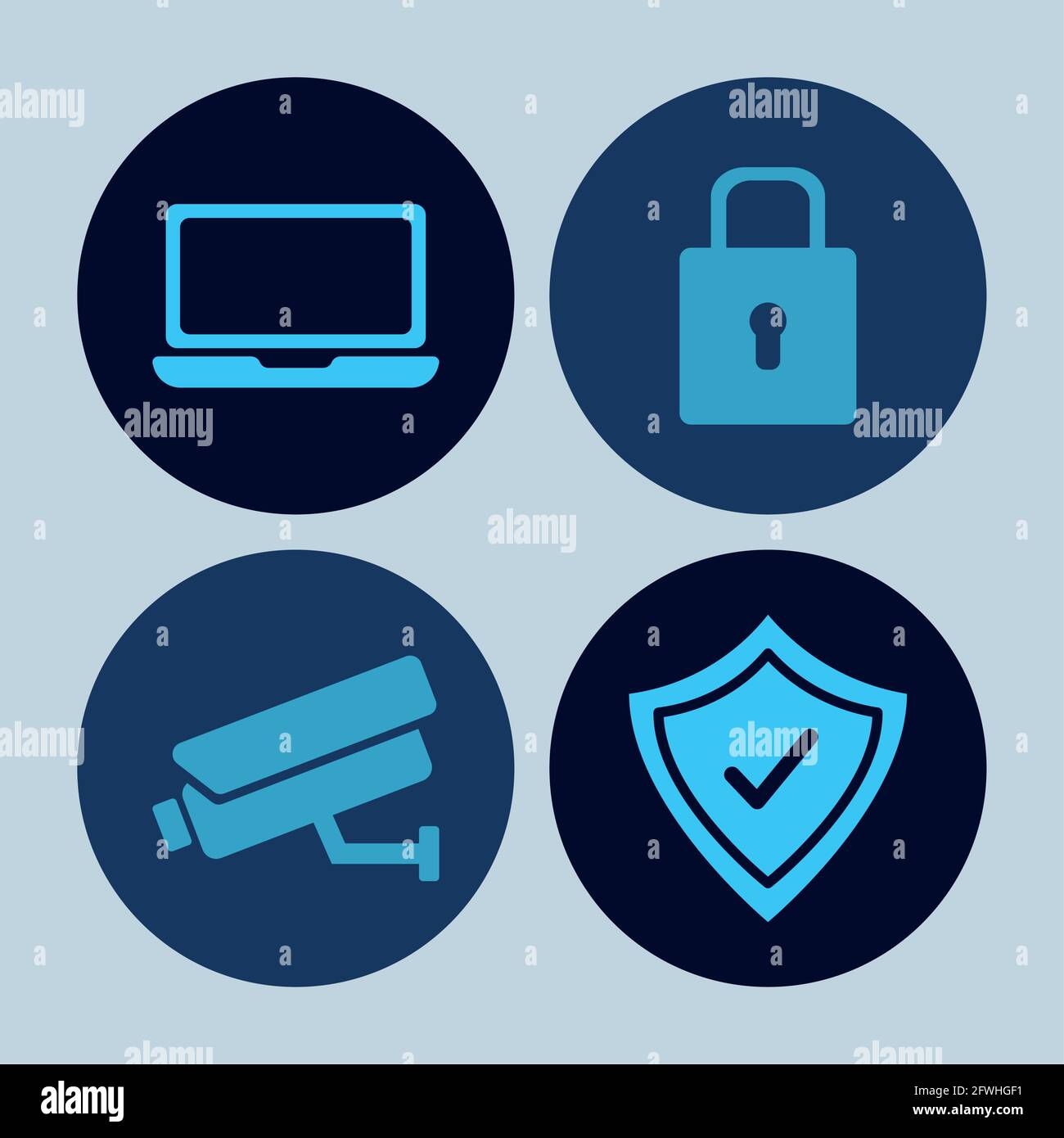 four cyber security icons Stock Vector Image & Art - Alamy
