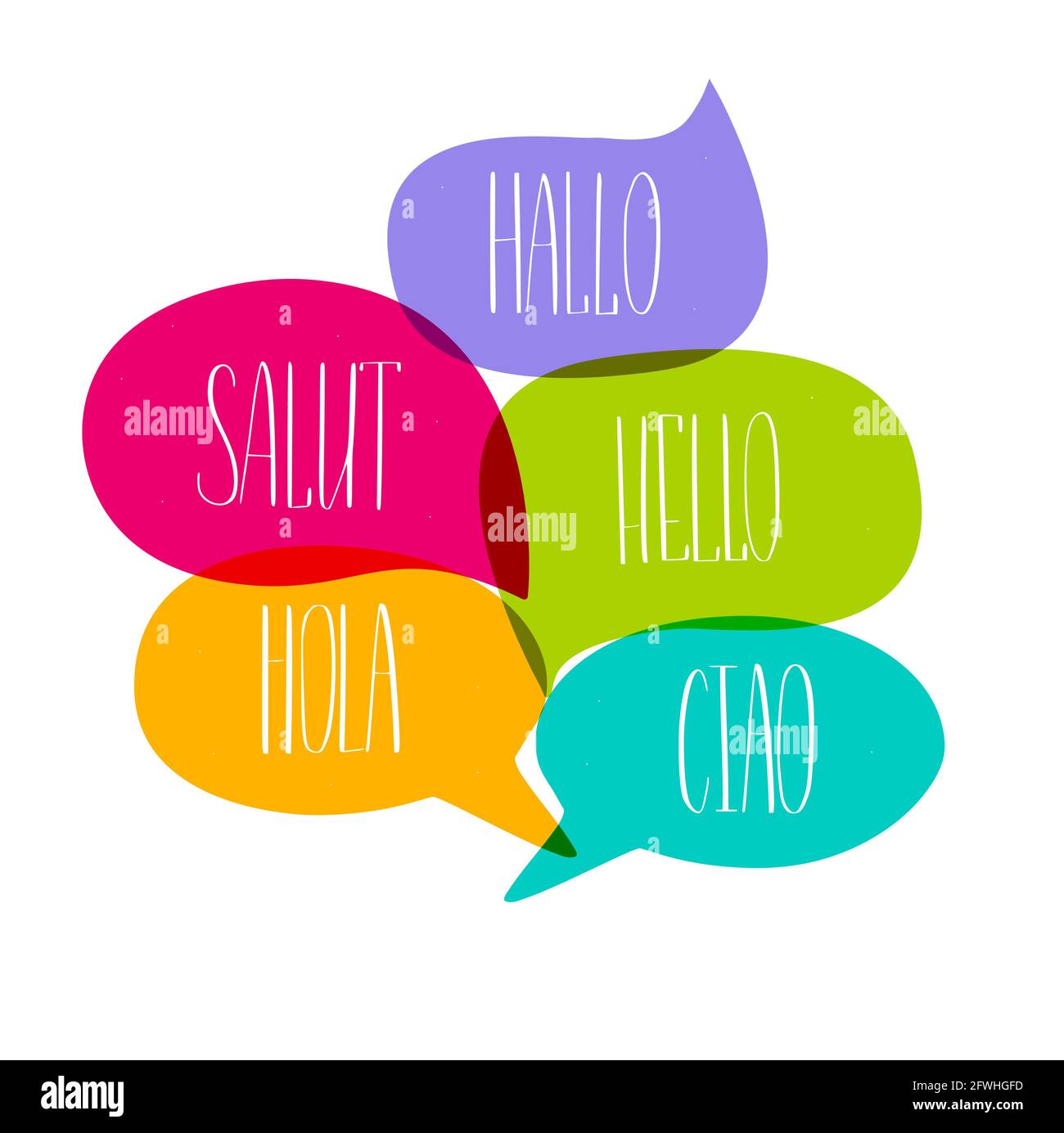 English spanish french Cut Out Stock Images & Pictures - Alamy