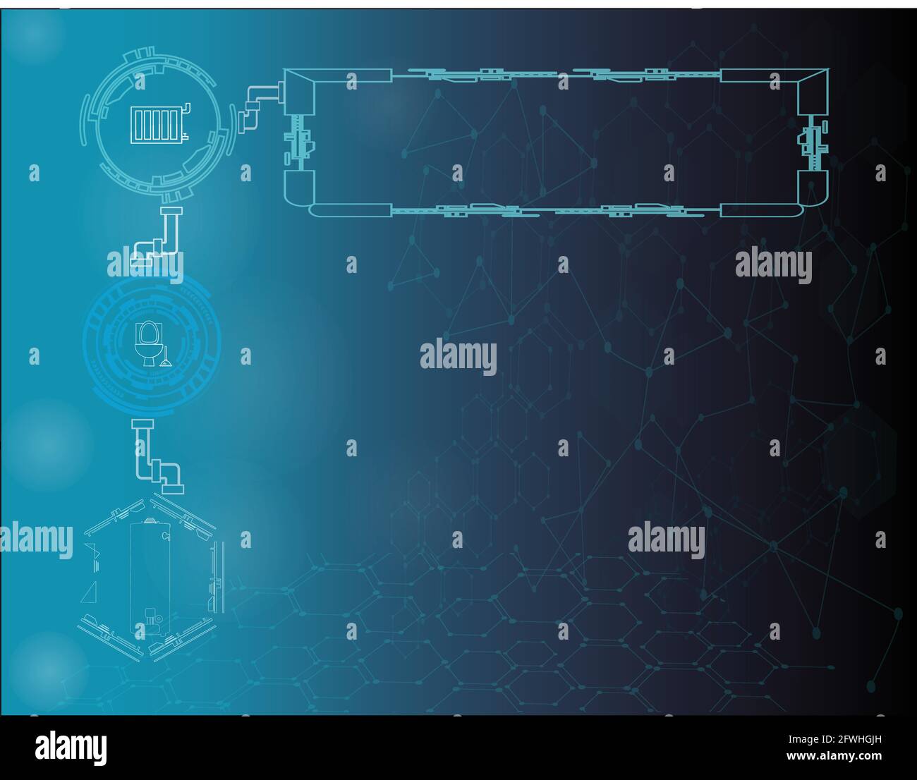 Plumber service icons collection, sewer and drain repair with plumbing ...