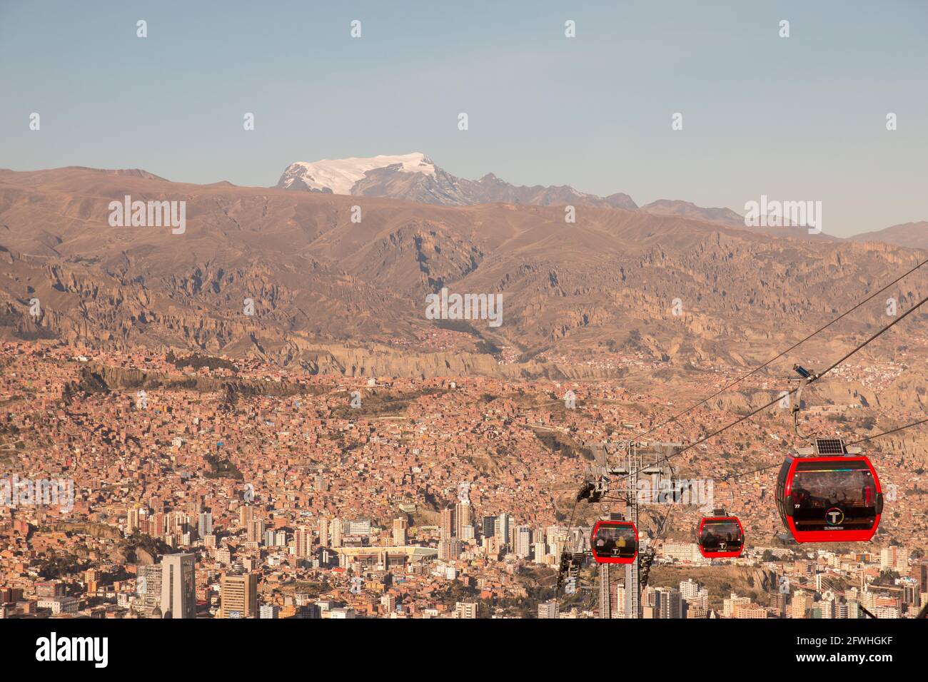 La Paz cable cars Stock Photo - Alamy