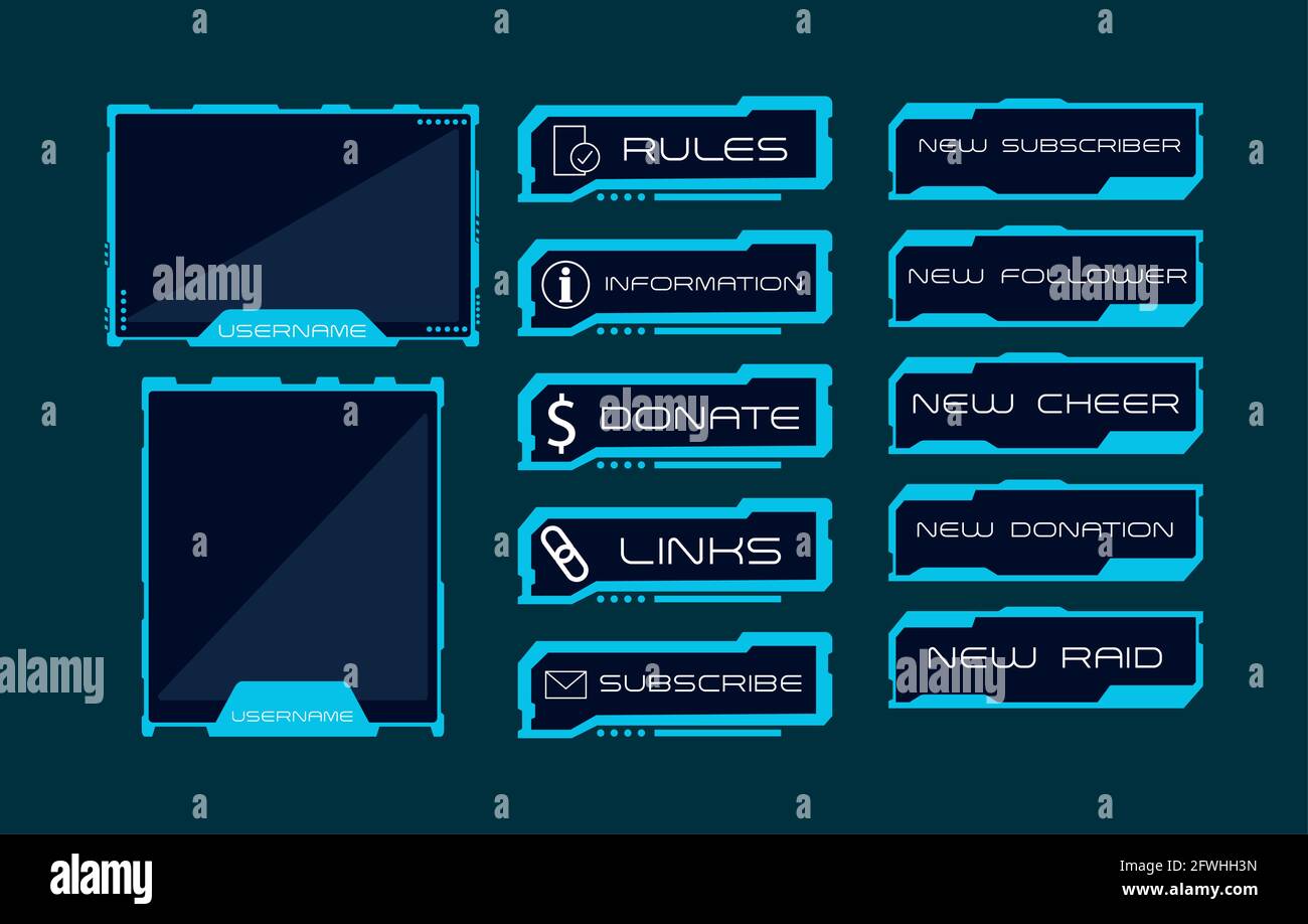blue streaming templates Stock Vector Image & Art - Alamy