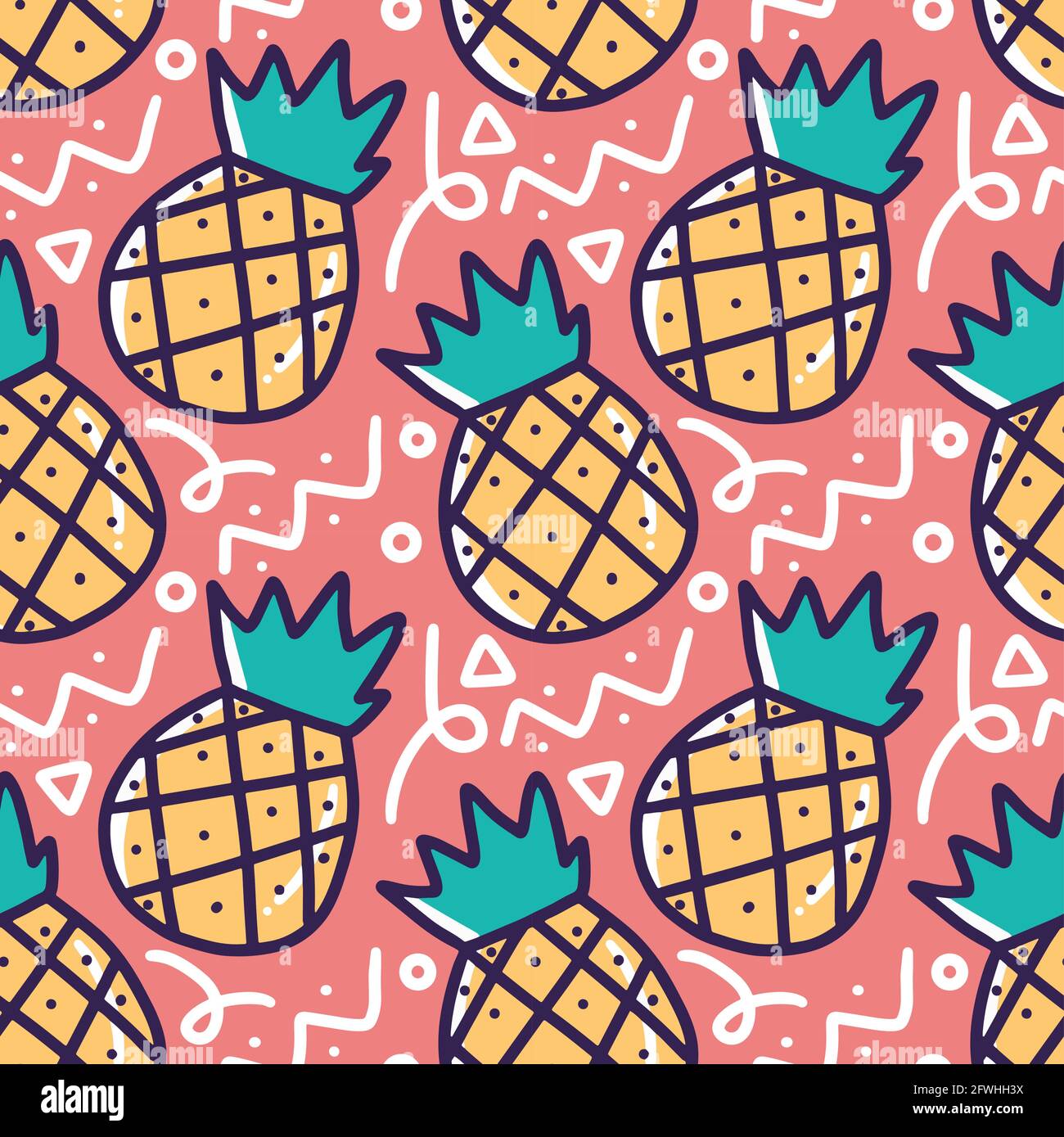 Pineapple artwork Stock Vector Images - Alamy