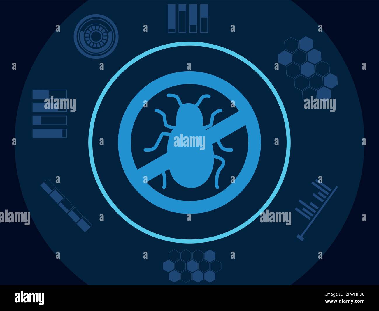 cyber security around bug Stock Vector Image & Art - Alamy