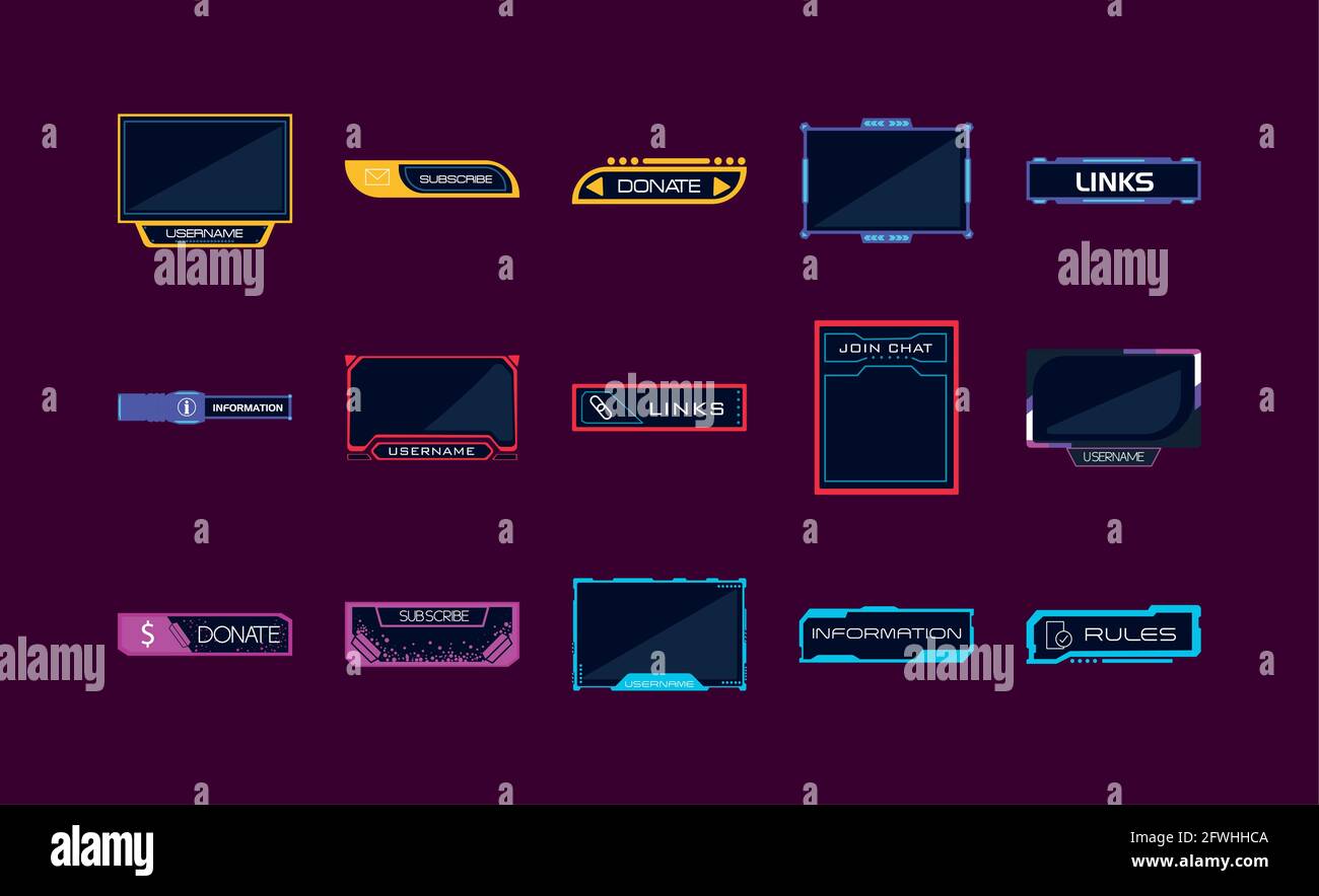 fifteen streaming templates Stock Vector Image & Art - Alamy