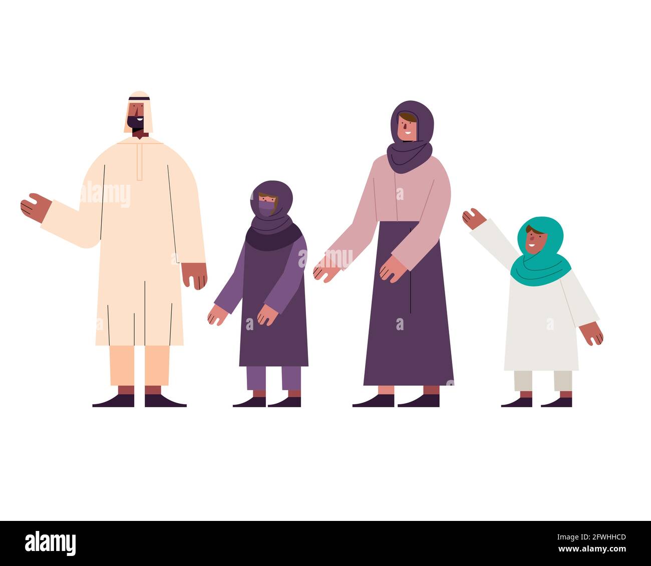 family muslim culture members characters Stock Vector Image & Art - Alamy