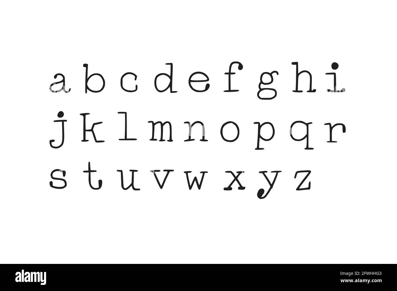 Typewriter Font Lowercase