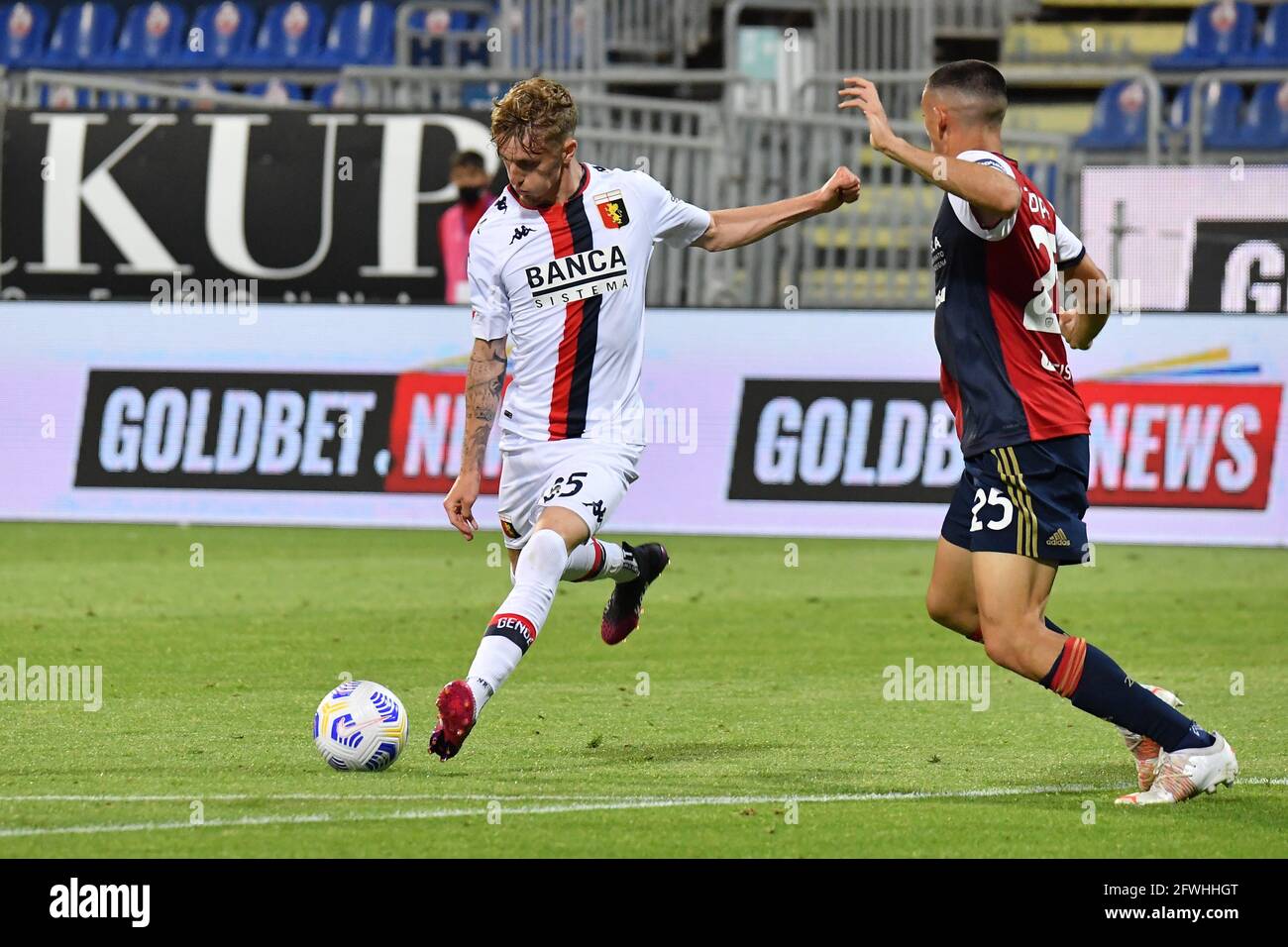 Sardegna Arena, Cagliari, Italy, 22 May 2021, Nicolo Rovella of Genoa ...