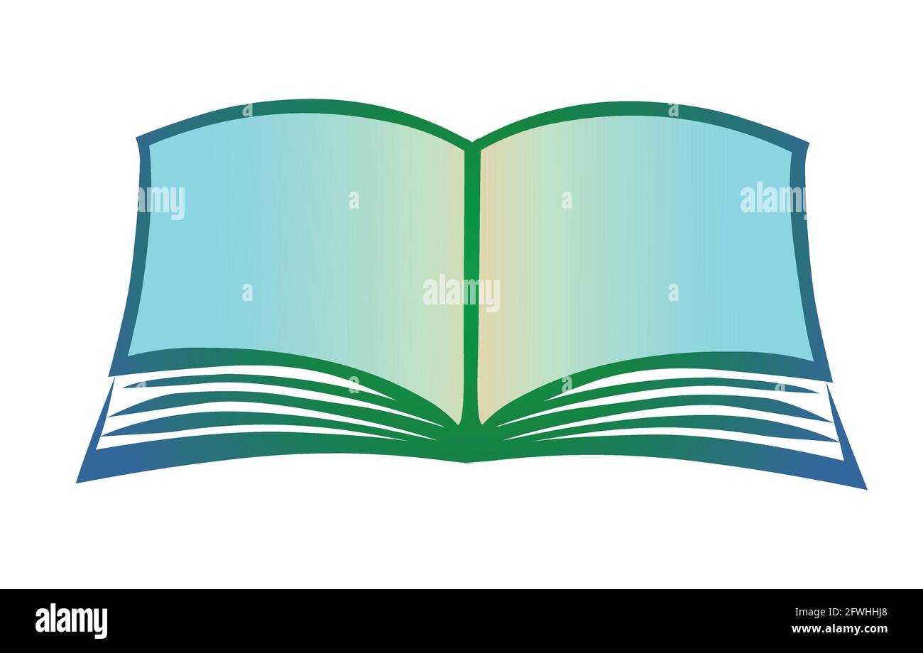Open book illustration logo icon vector isolated on white background ...