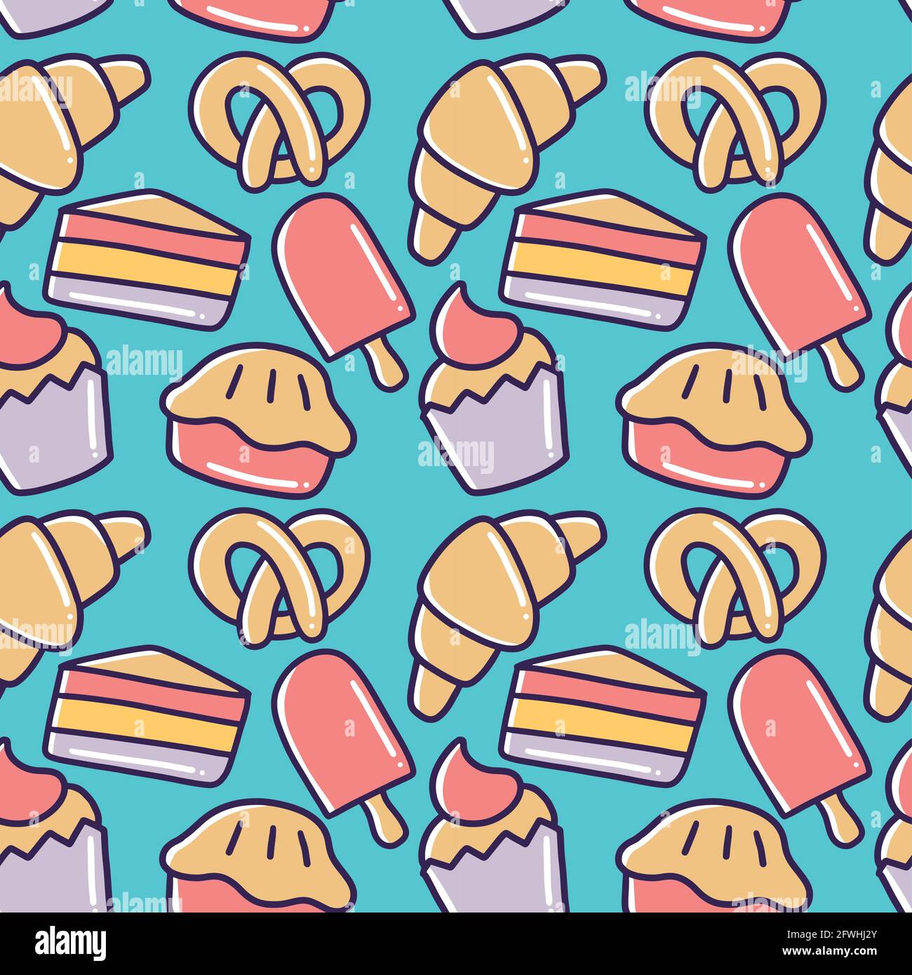 doodle set of dessert food hand drawing Stock Vector Image & Art - Alamy