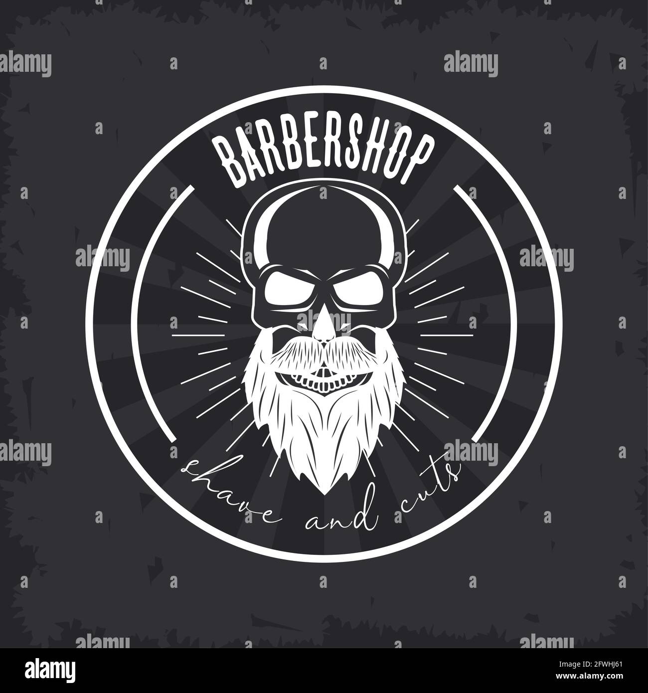 barber shop bearded skull Stock Vector Image & Art - Alamy