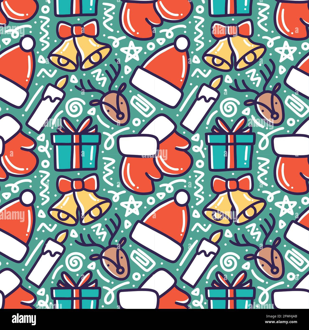 pattern of christmas day hand drawing Stock Vector Image & Art - Alamy