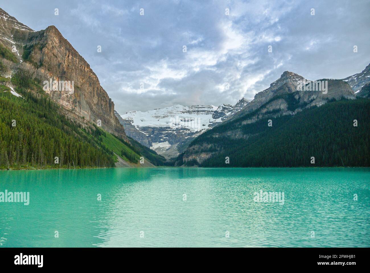 Iconic Lake Louise in Banff National Park Canadian Rockies surrounded ...