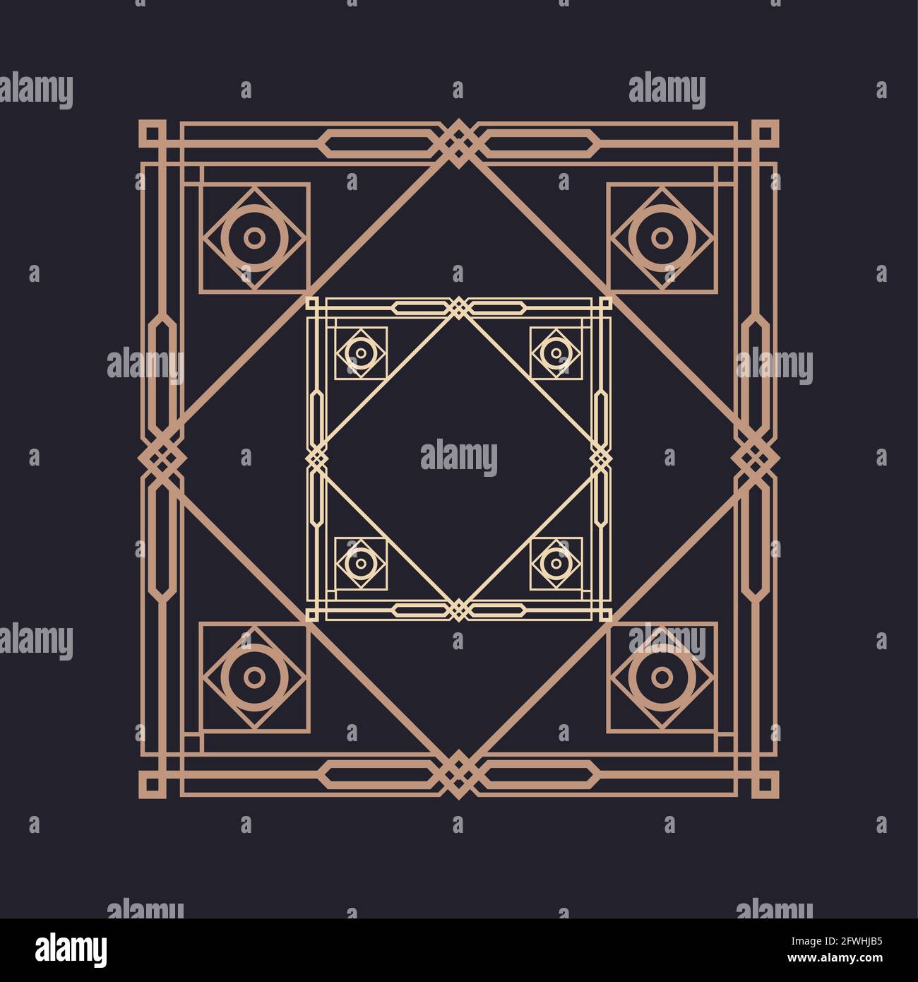 golden square frame Stock Vector Image & Art - Alamy