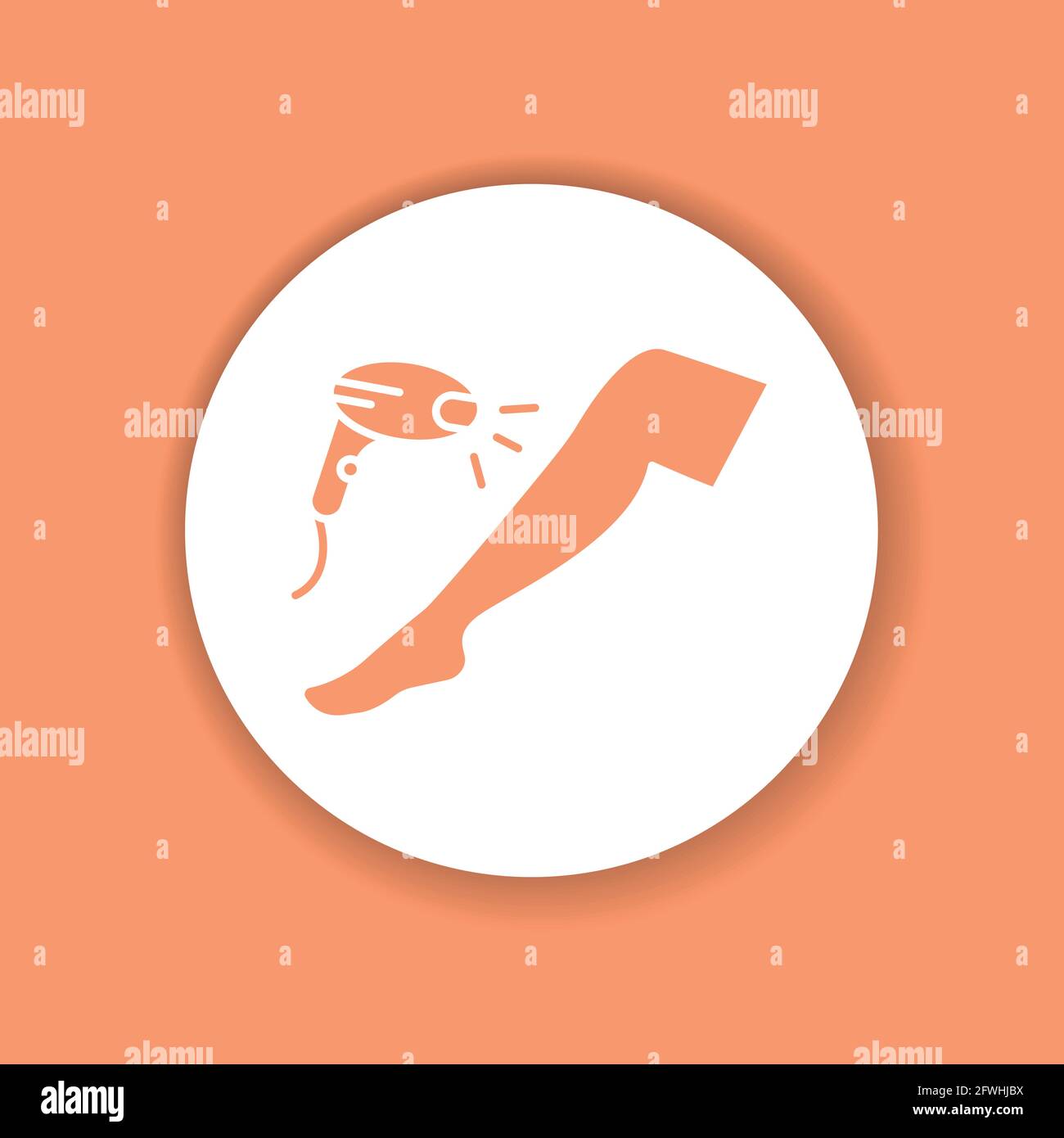 Woman laser hair removal Stock Vector Images - Alamy