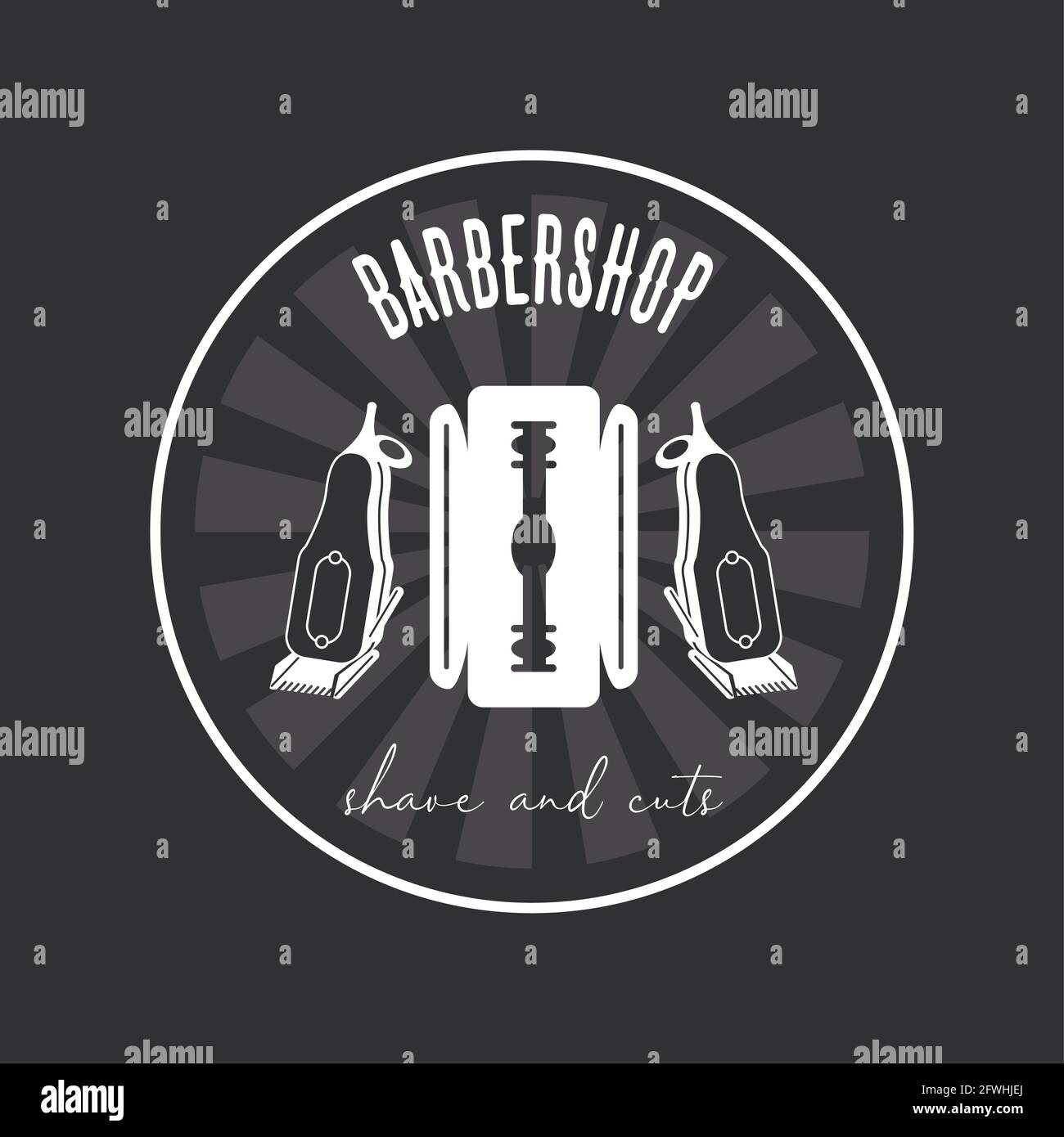 barber shop label Stock Vector Image & Art - Alamy