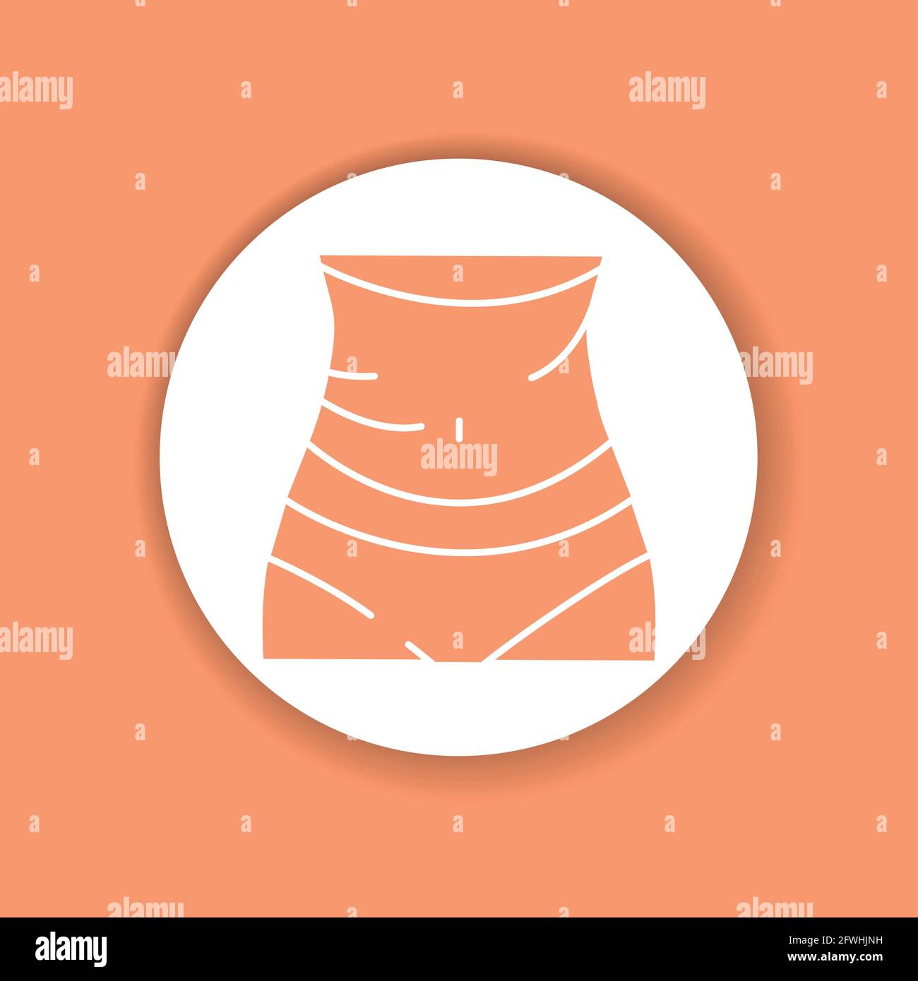 Belly massage Stock Vector Images - Alamy