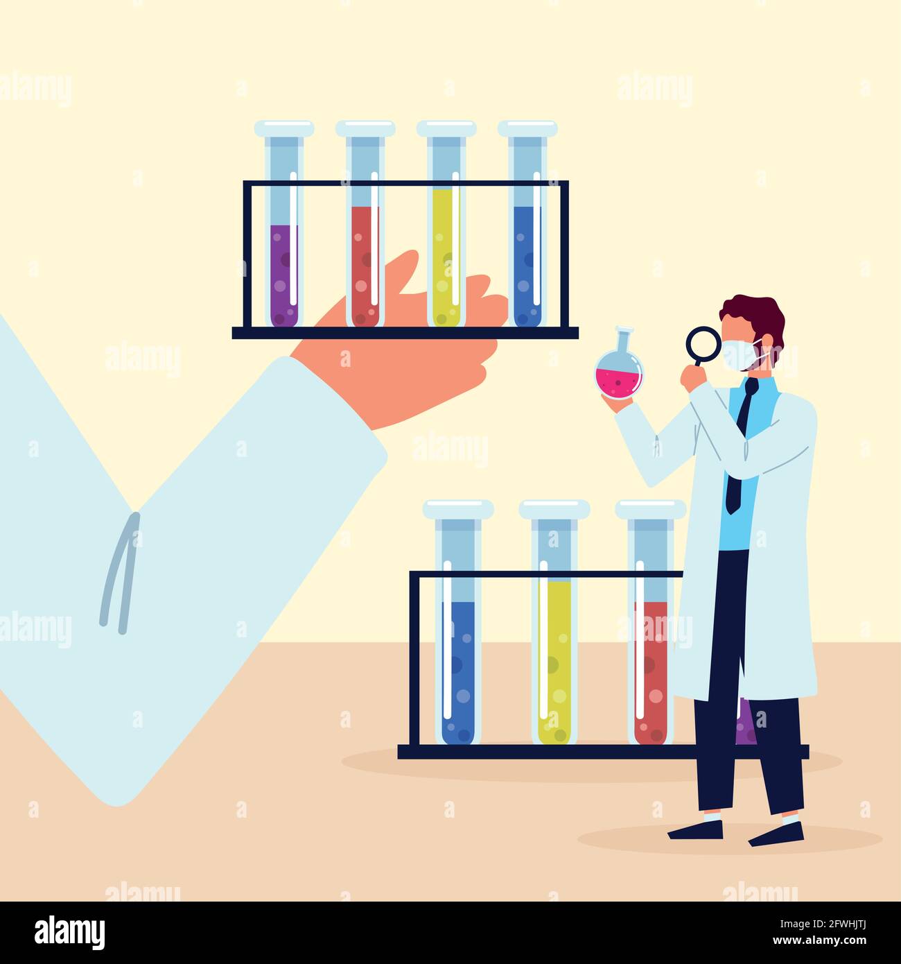 laboratory chemical staff Stock Vector Image & Art - Alamy