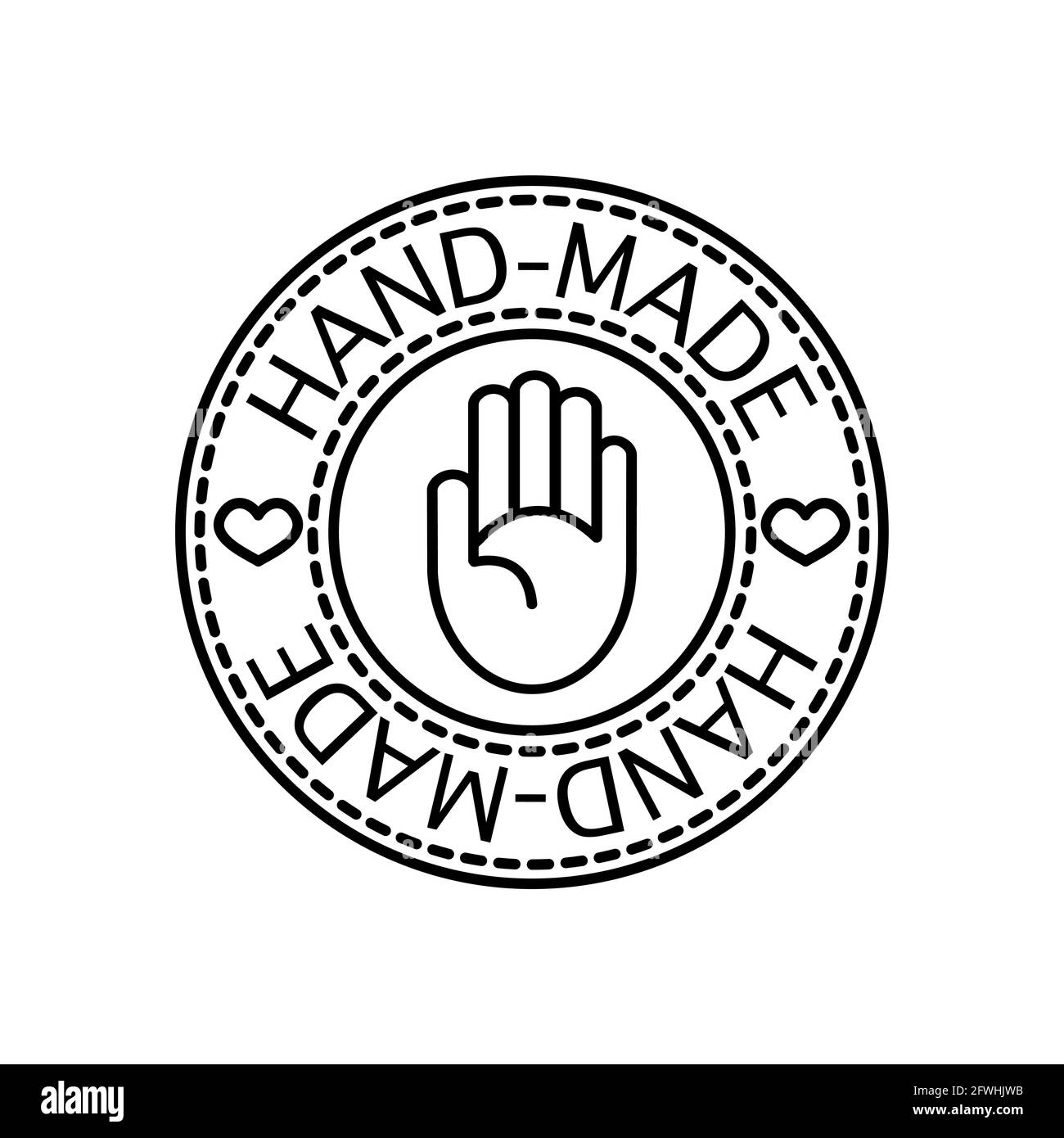 Vector handcrafted hand-made badge Stock Vector Image & Art - Alamy