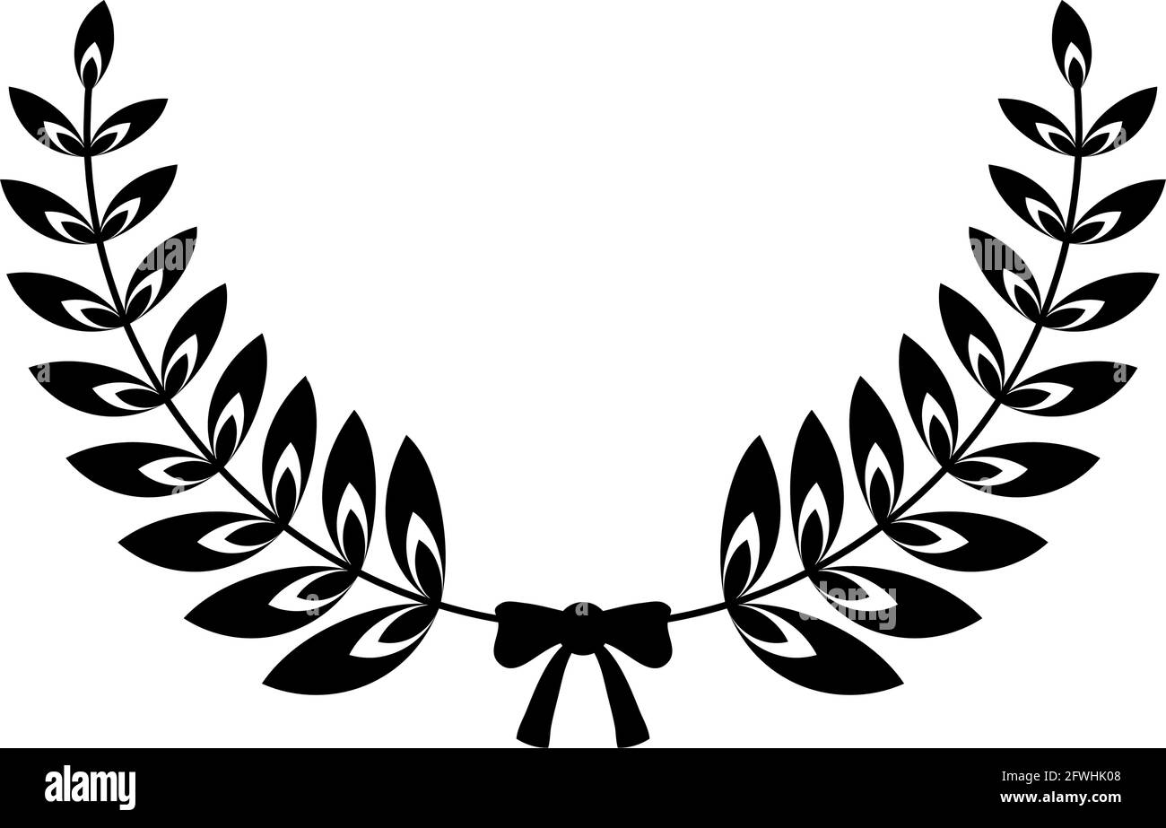 laurel wreath silhouette isolated icon Stock Vector Image & Art - Alamy laurel wreath silhouette isolated icon Stock Vector Image & Art - Alamy