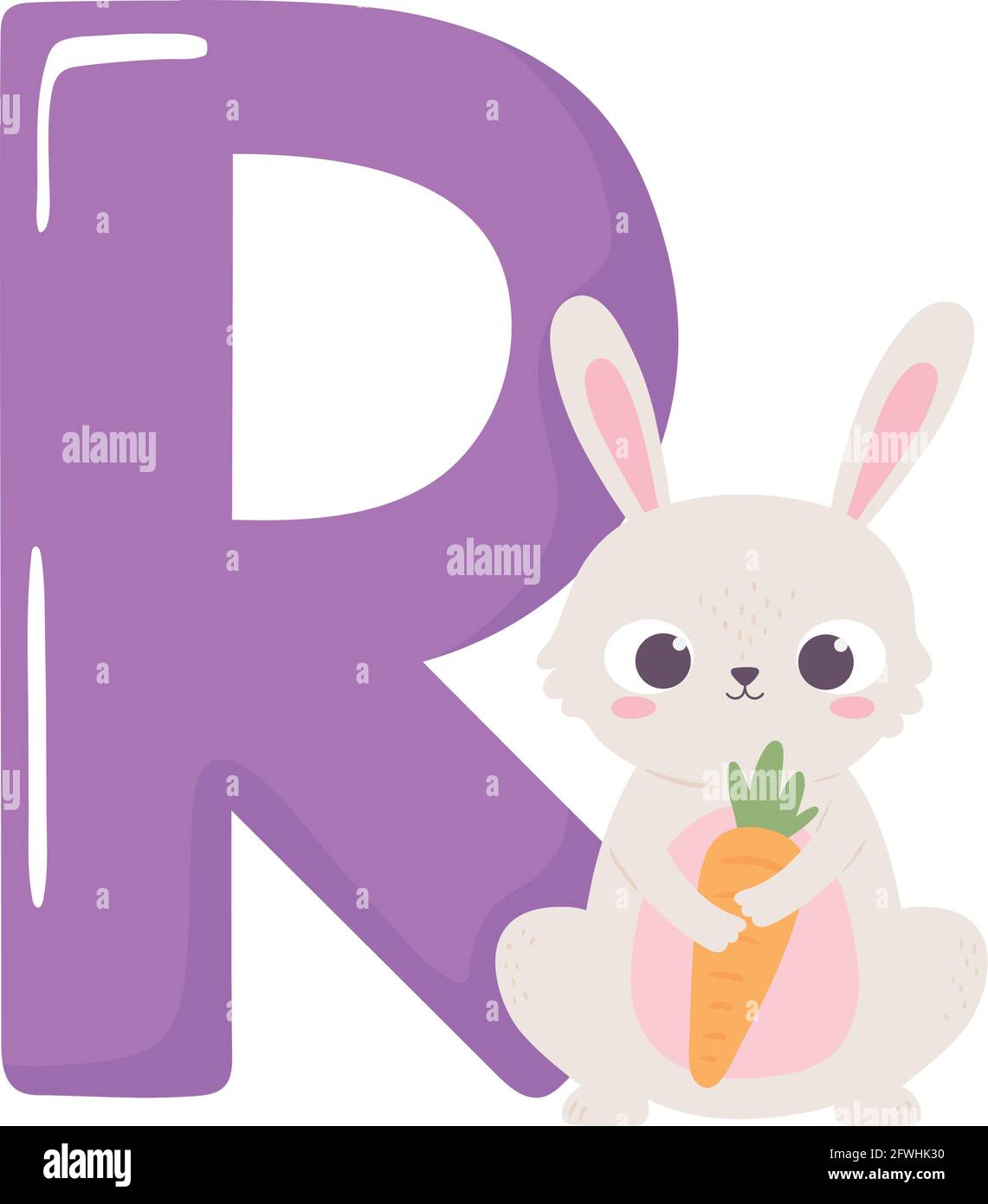 rabbit animal alphabet Stock Vector Image & Art - Alamy