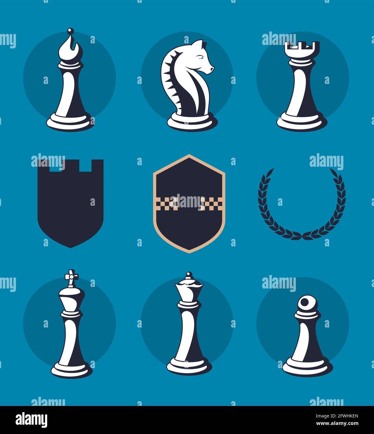 nine chess items Stock Vector Image & Art - Alamy