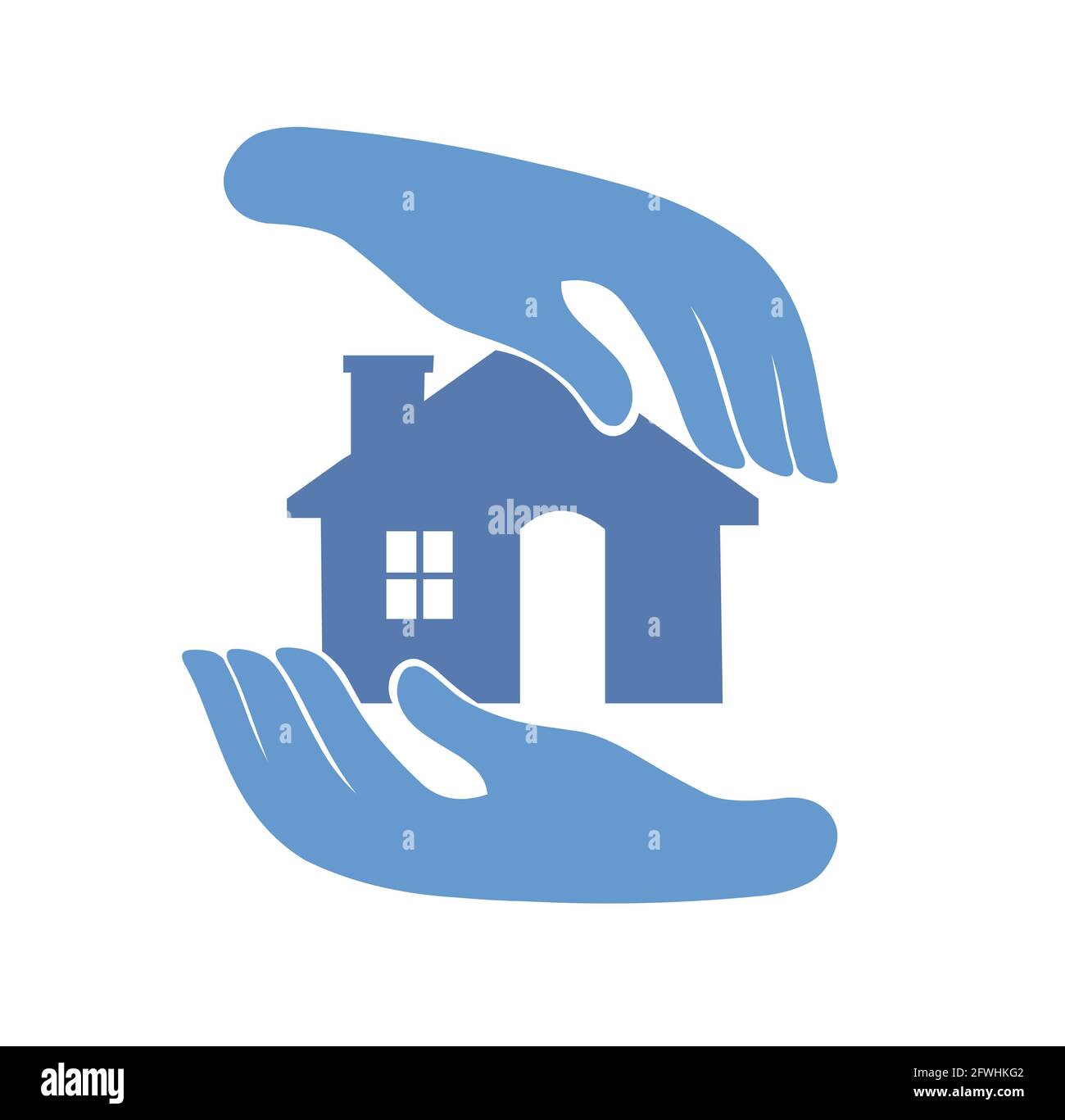 Home care building insurance logo icon, home in hands Stock Vector ...