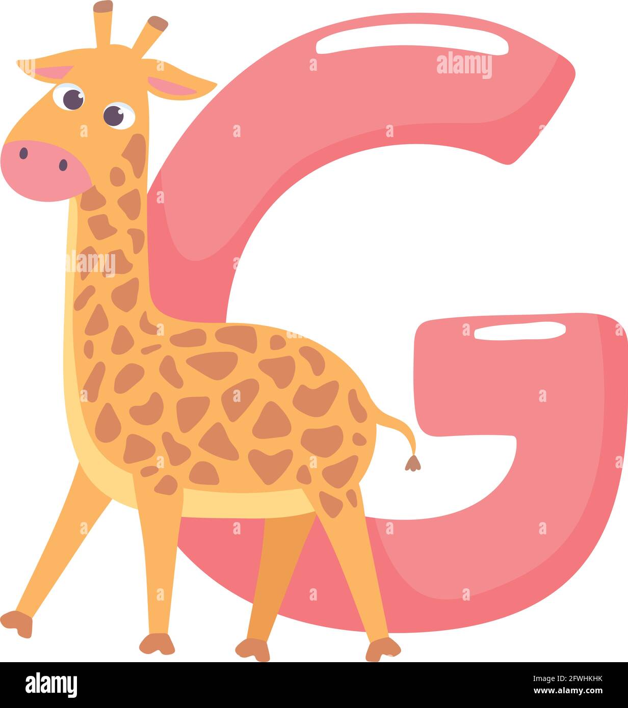 giraffe animal alphabet Stock Vector Image & Art - Alamy