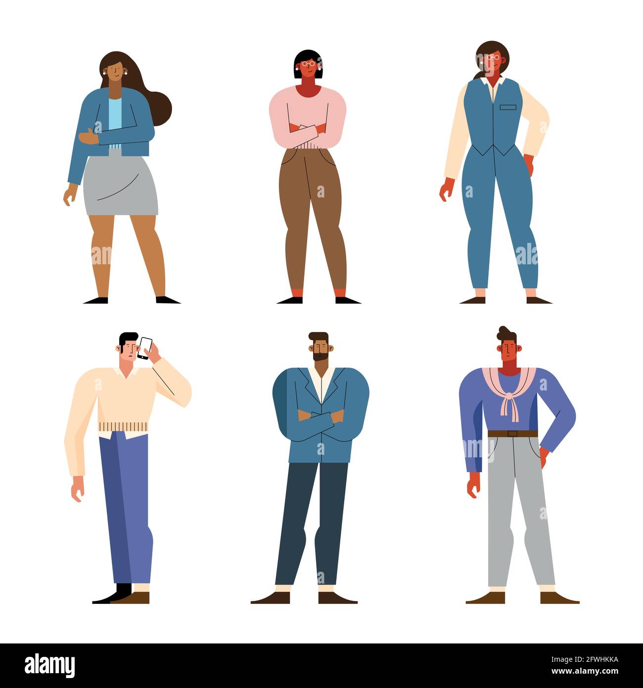 six business persons group characters Stock Vector Image & Art - Alamy