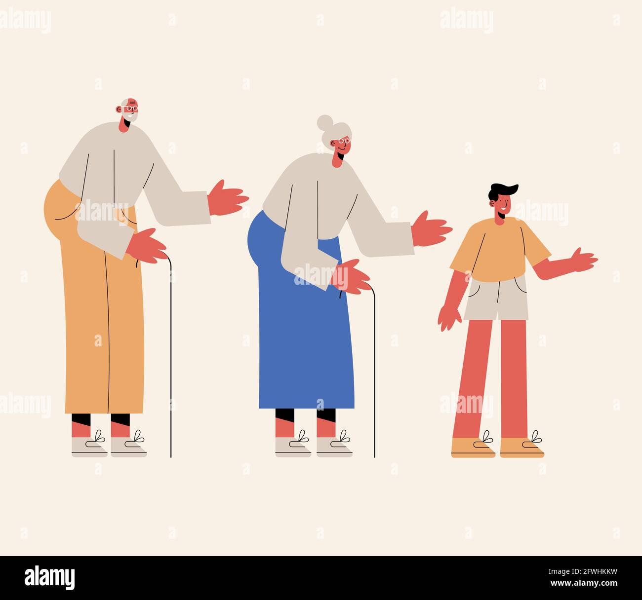 family three members group characters Stock Vector Image & Art - Alamy