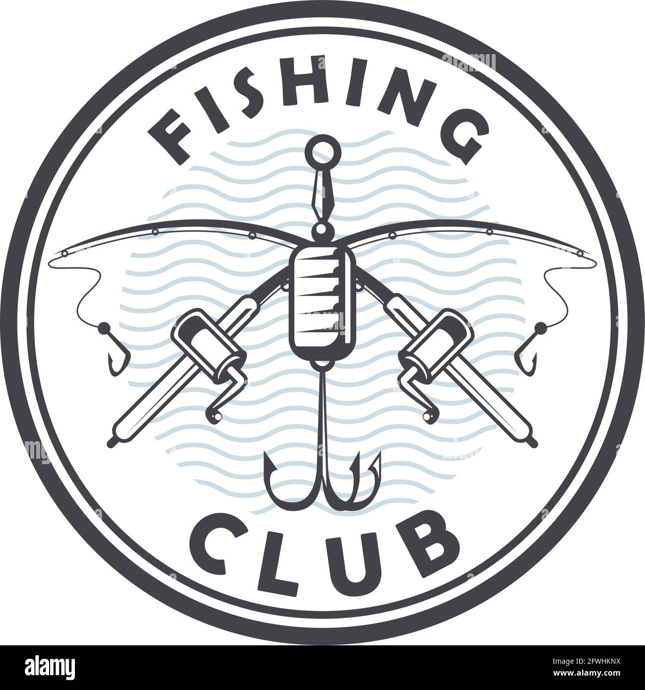 rods fishing emblem Stock Vector Image & Art - Alamy