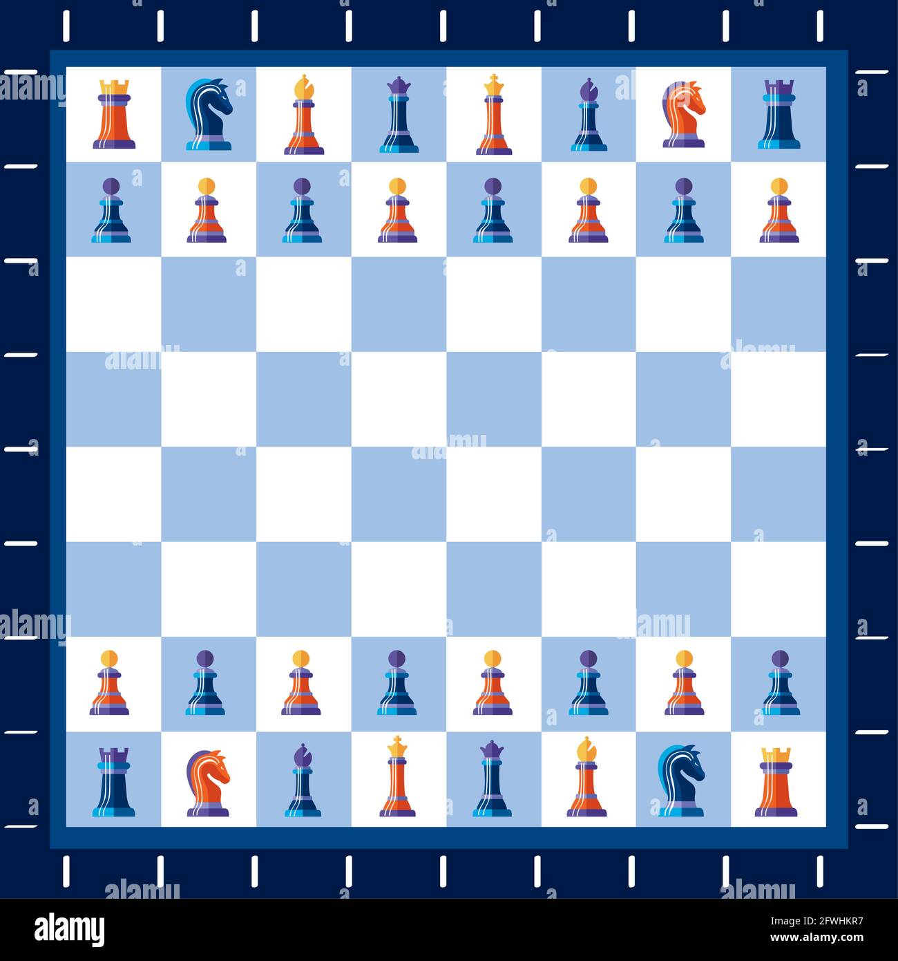 chess match figures and board Stock Vector Image & Art - Alamy