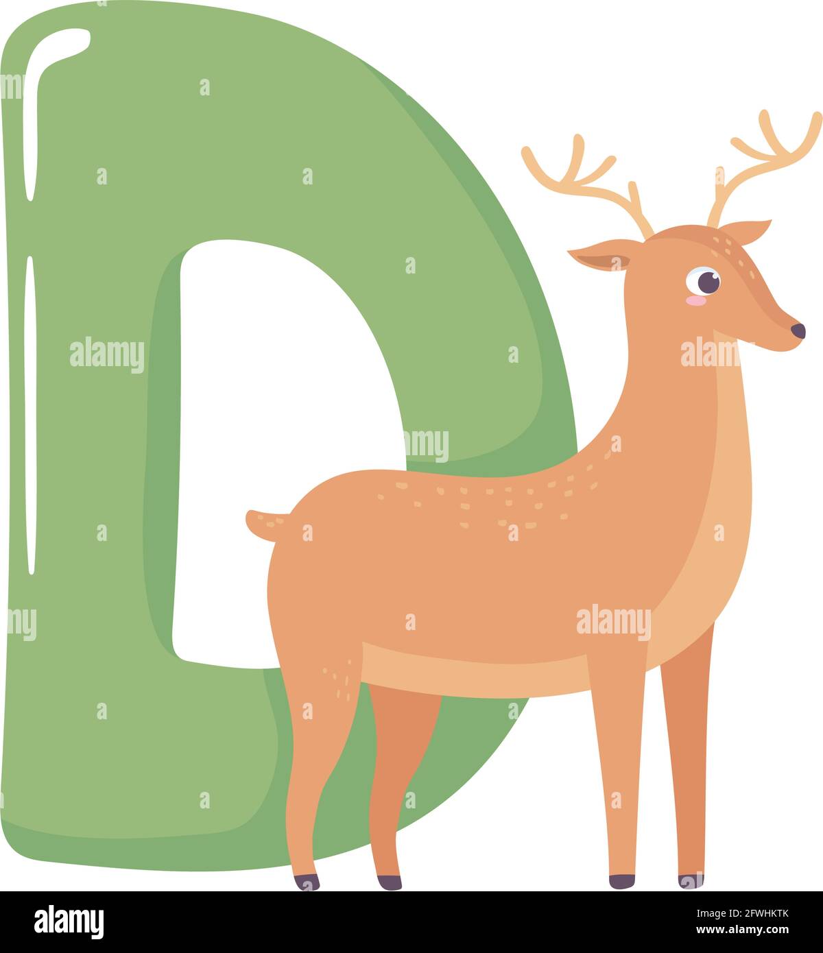 deer animal alphabet Stock Vector Image & Art - Alamy