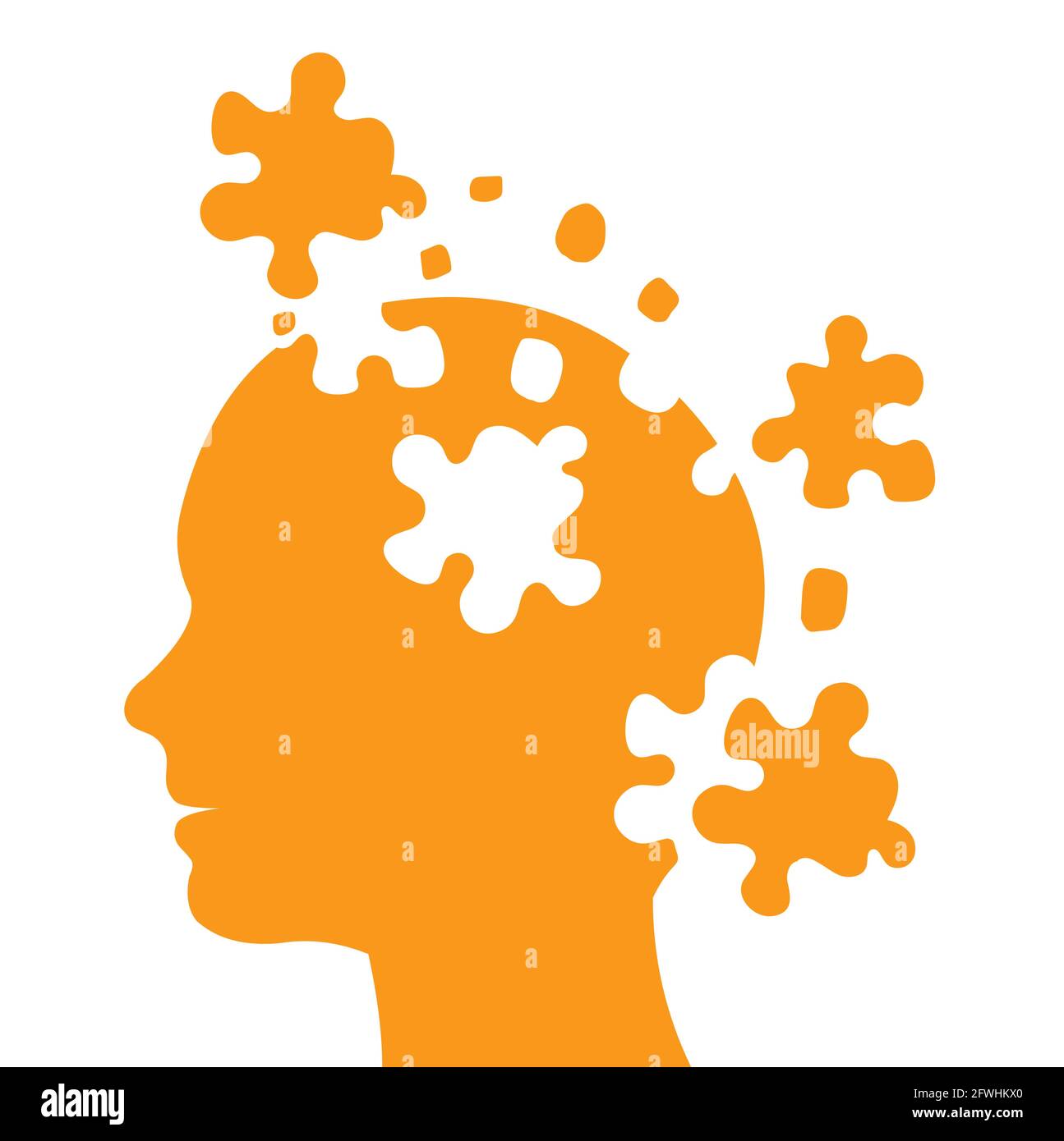 Brain storming vector illustration isolated on white background Stock ...