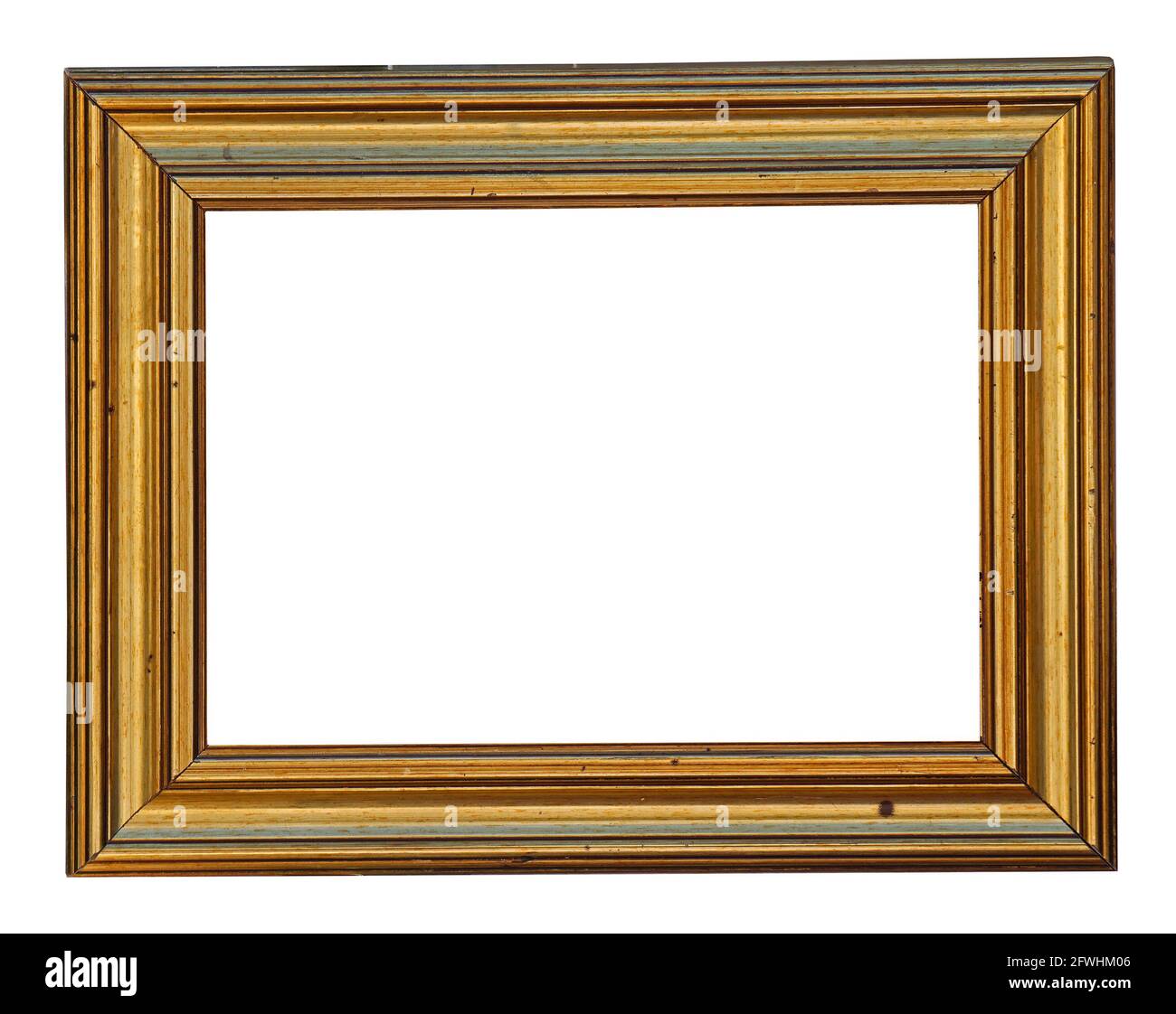 Decorative gold metal square frame isolated on white background Stock ...