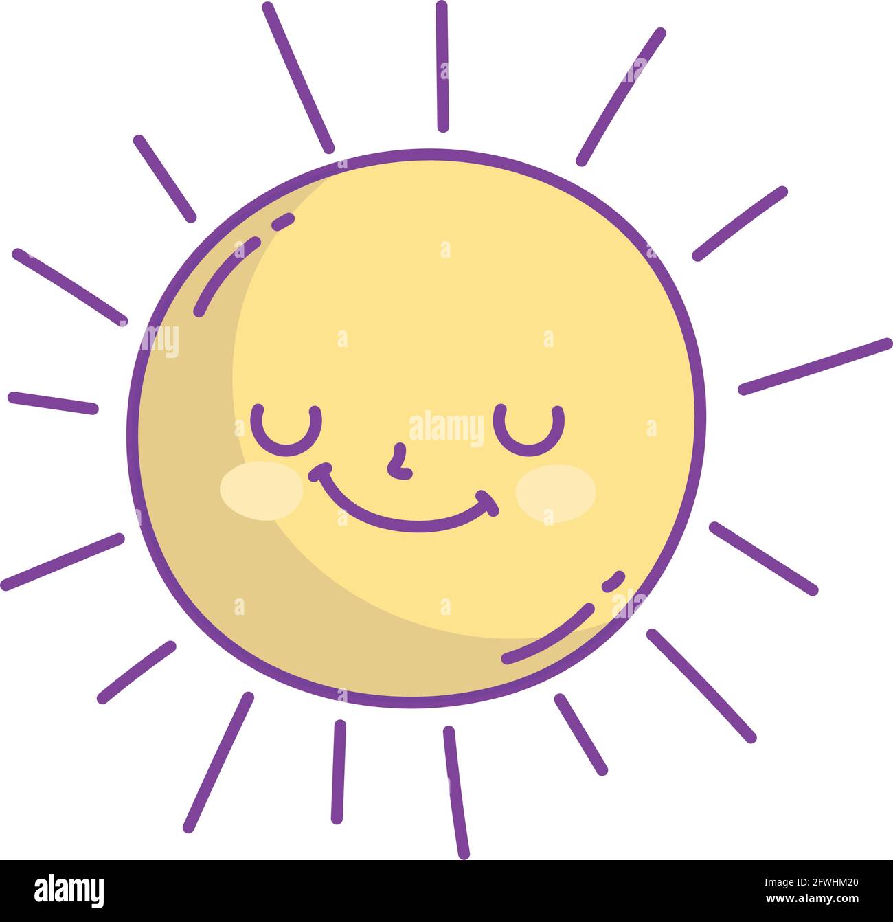 cute sun cartoon Stock Vector Image & Art - Alamy