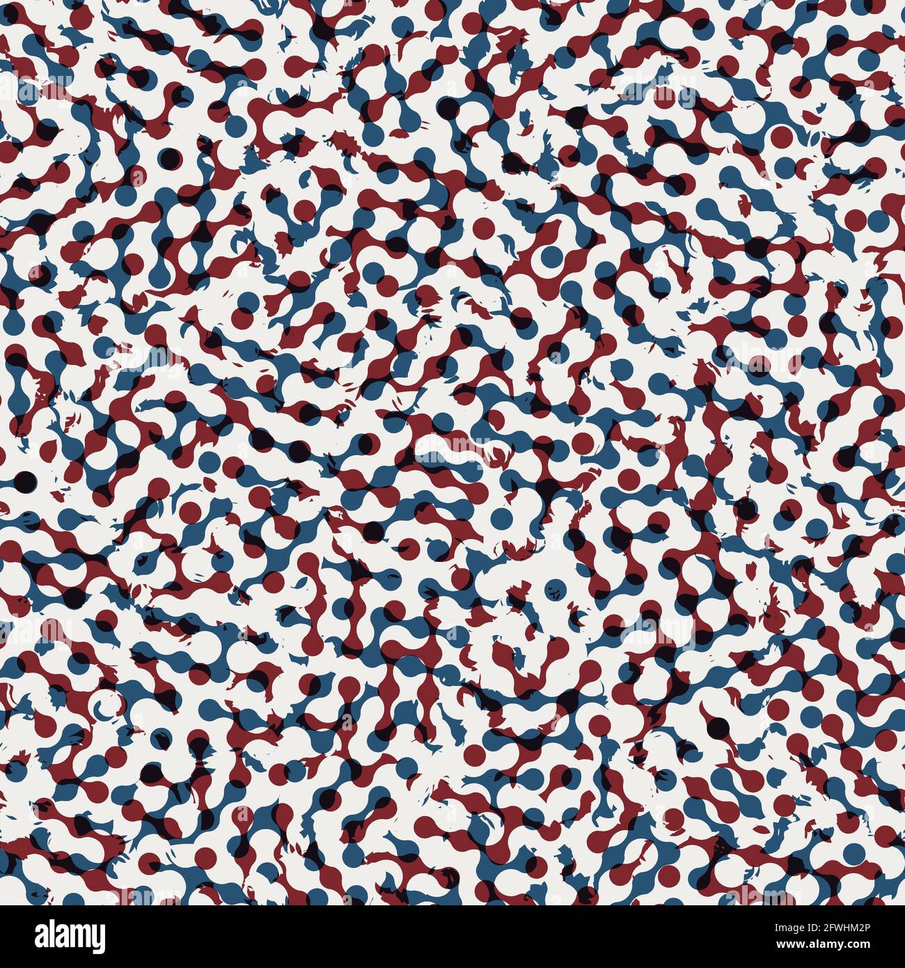 Seamless geo pattern in red blue black white Stock Photo - Alamy