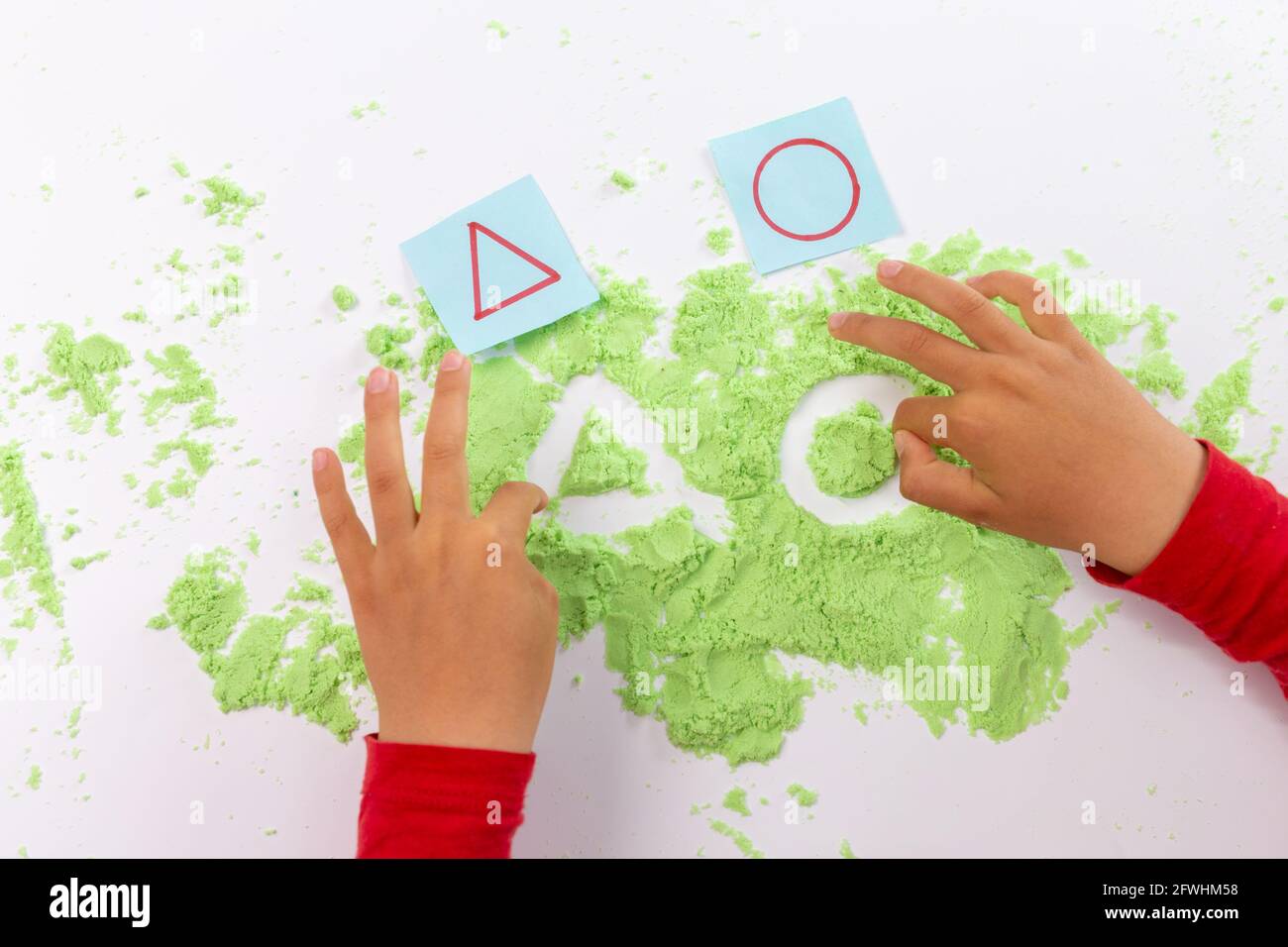 sand tray writing, shape or letter practice for kids, preschool writing ...