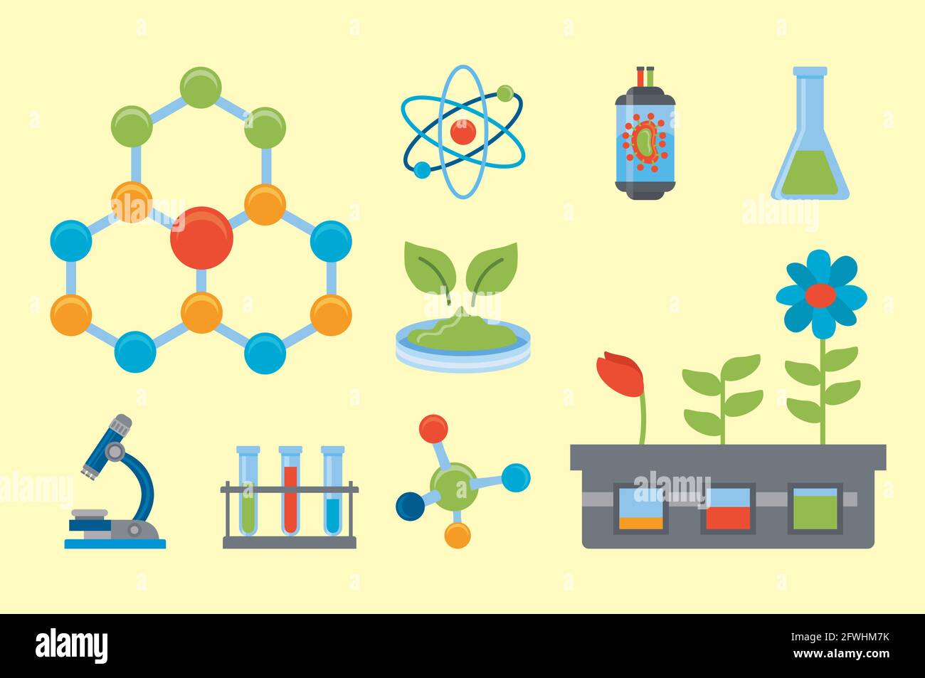 bio technology set nine icons Stock Vector Image & Art - Alamy