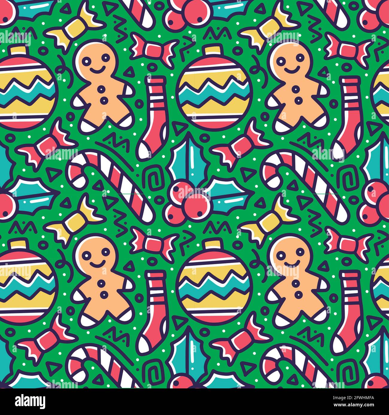 pattern of christmas day hand drawing Stock Vector Image & Art - Alamy