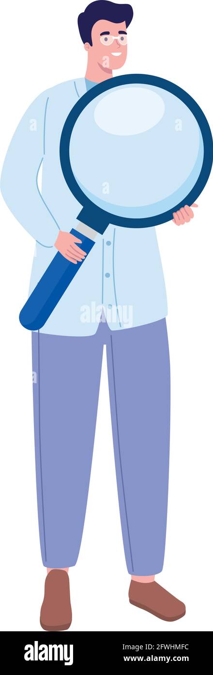 man with lupe Stock Vector Image & Art - Alamy