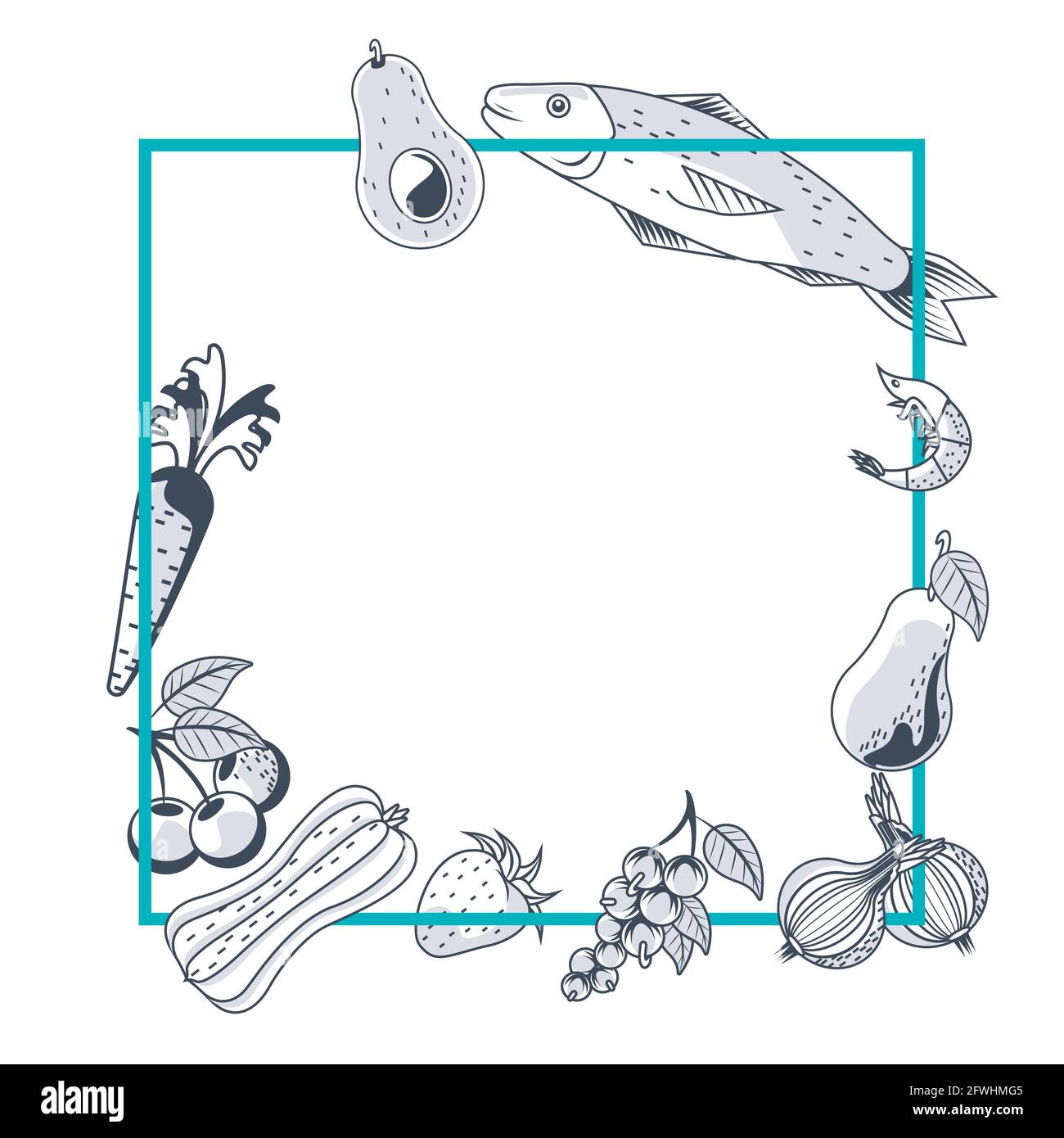 organic food square frame Stock Vector Image & Art - Alamy
