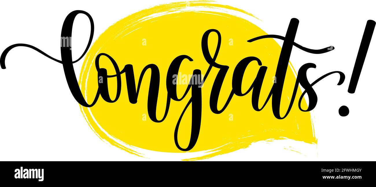 Congrats vector lettering design Stock Vector Image & Art - Alamy