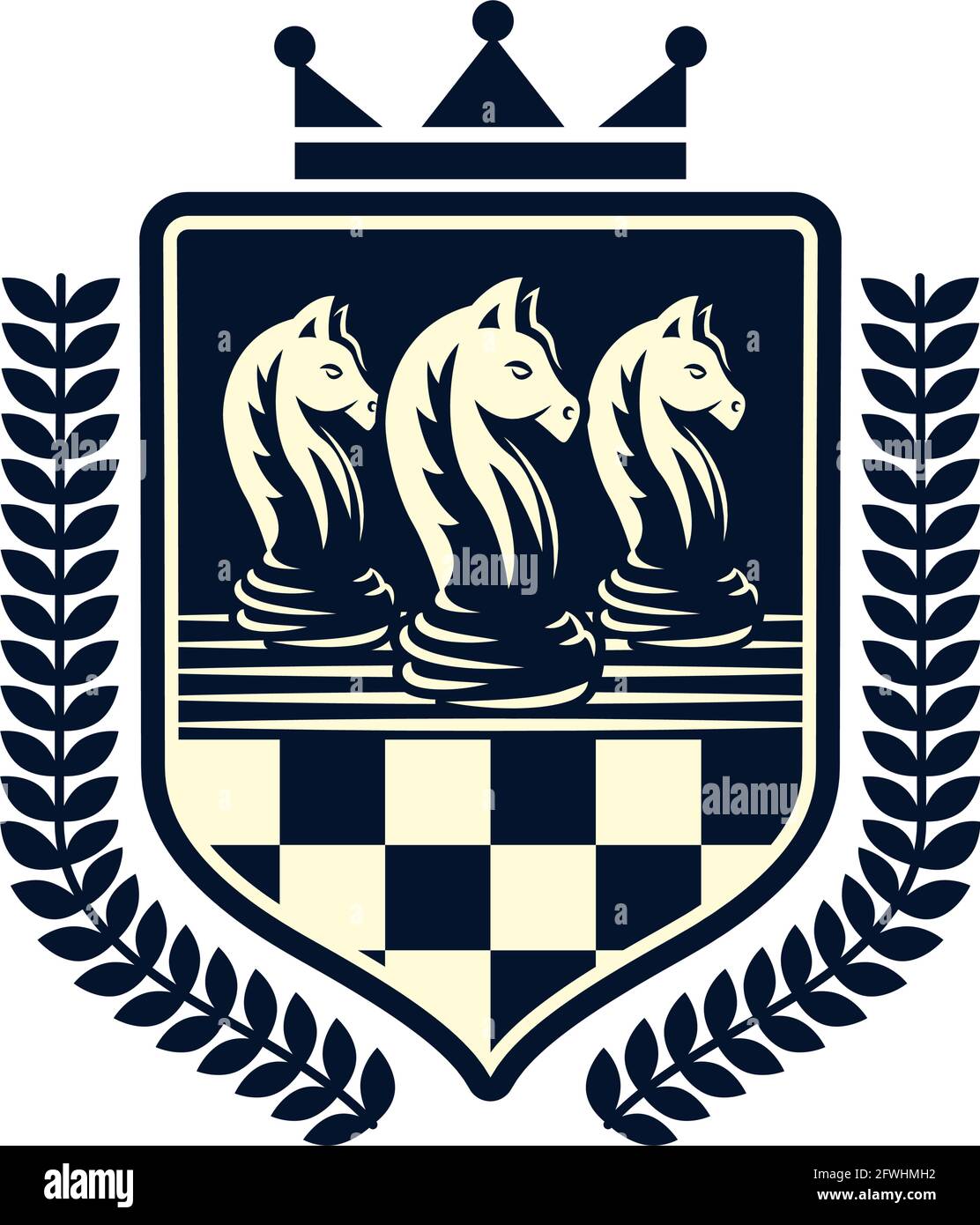 Chess shield Stock Vector Images - Alamy