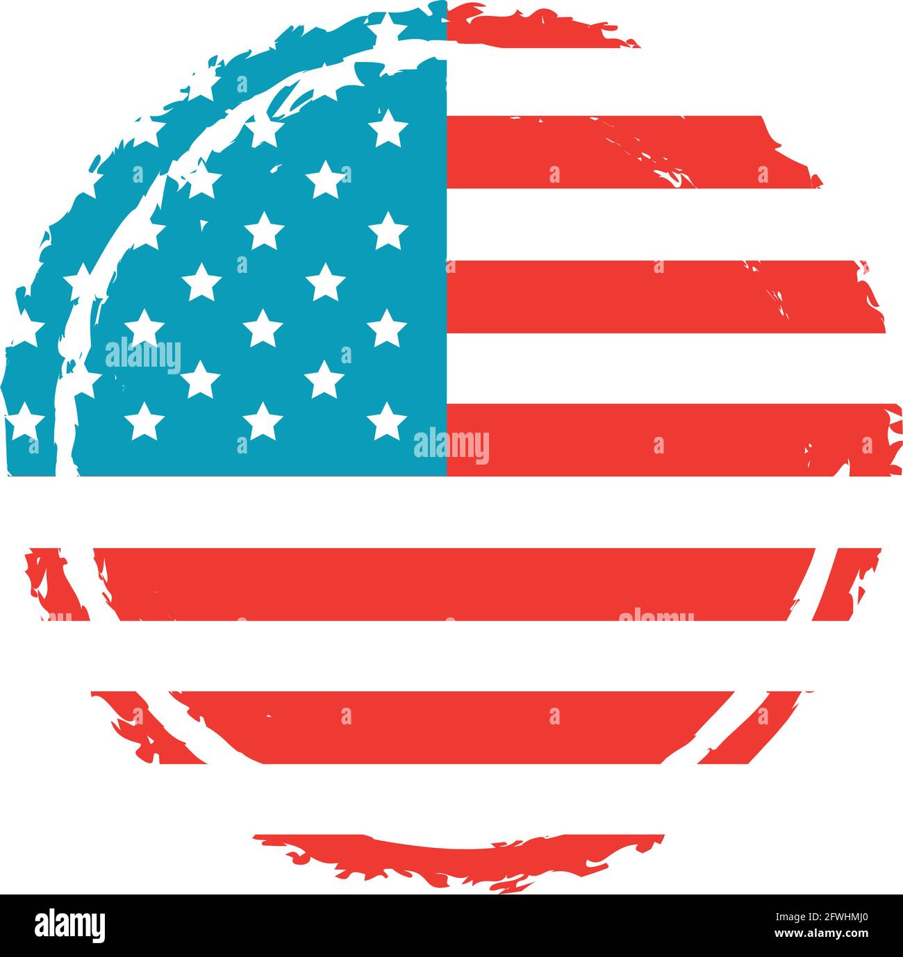 round american flag Stock Vector Image & Art - Alamy