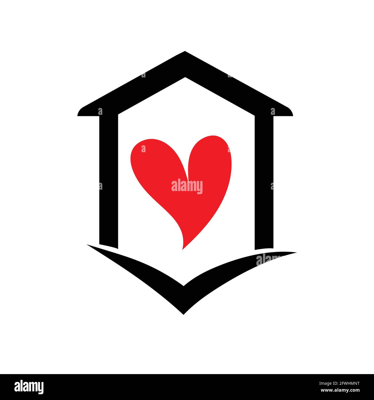 Home logo with hearts vector illustration Stock Vector Image & Art - Alamy