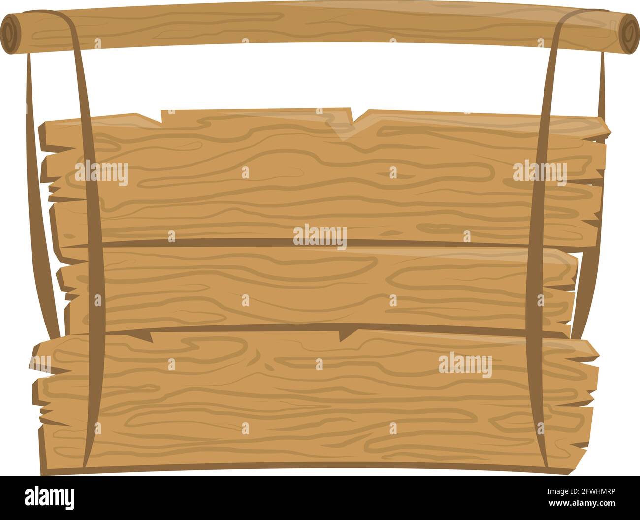 Hanging Wooden Sign Vector